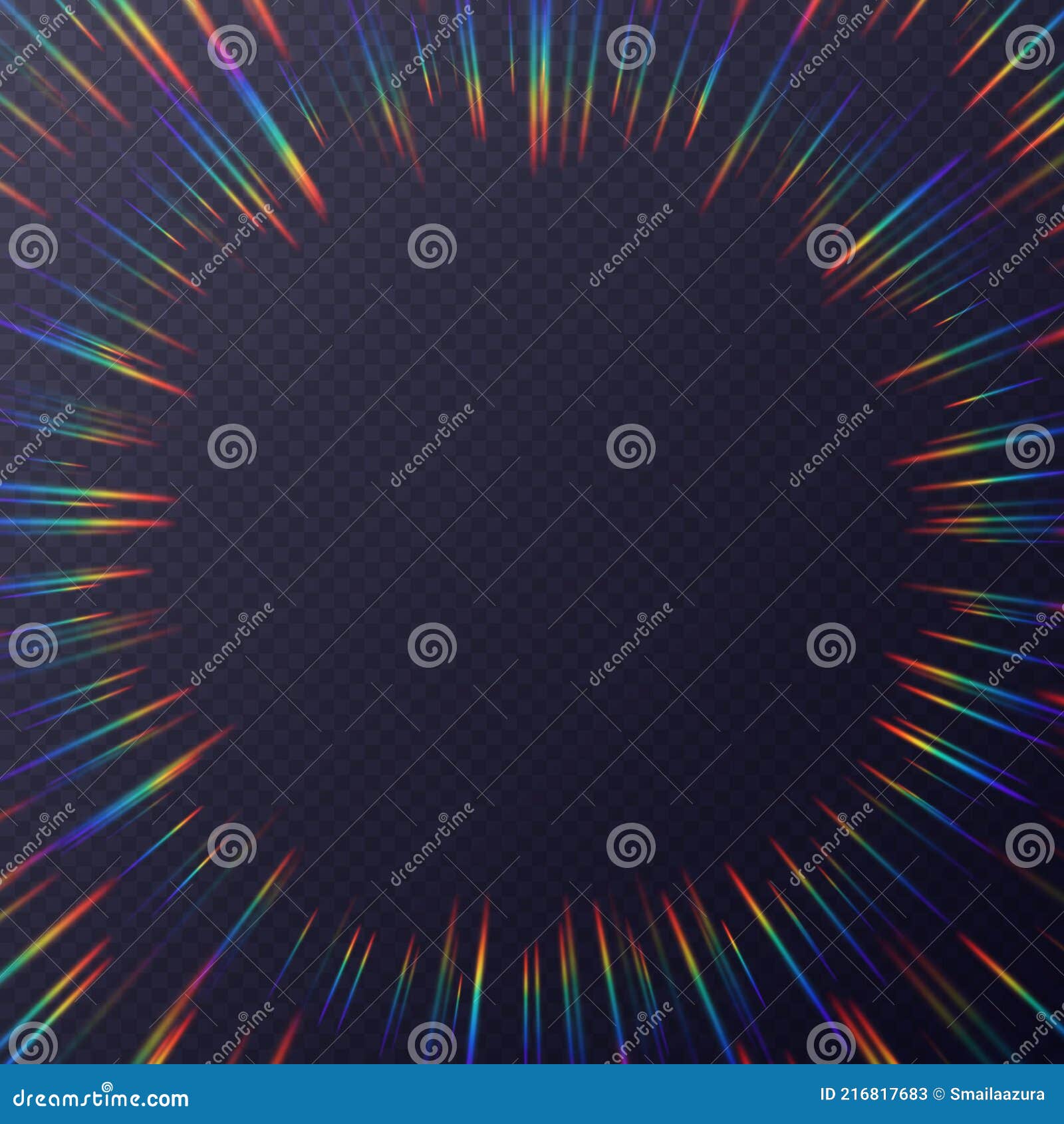 Light Refractions Frame, Background with Rainbow Sunlight Effect ...