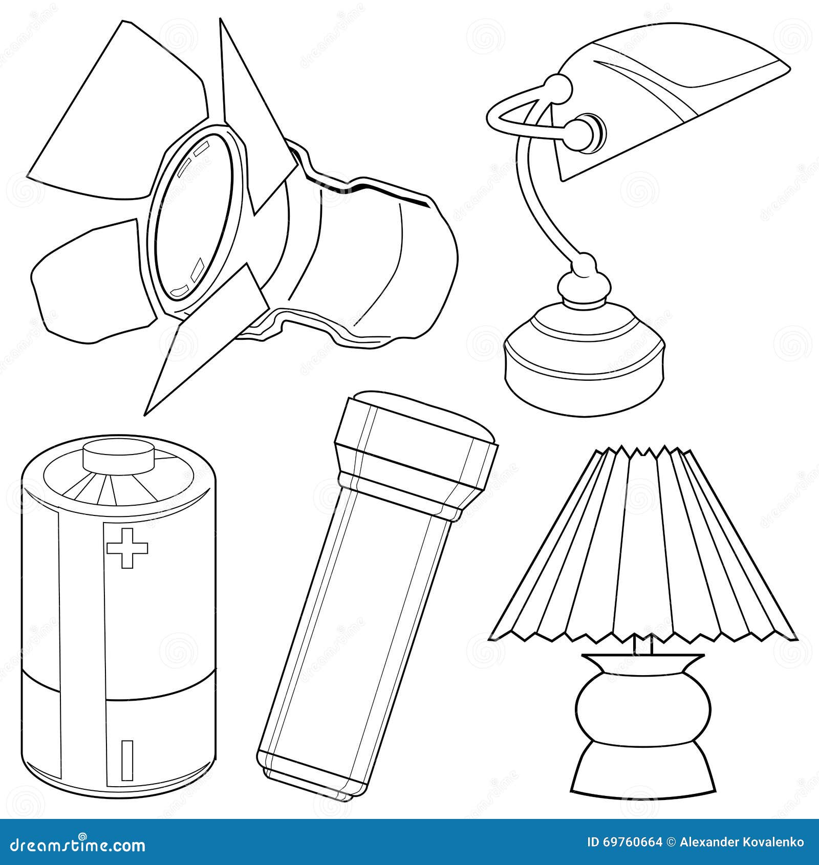 Light related objects stock illustration. Illustration of objects ...