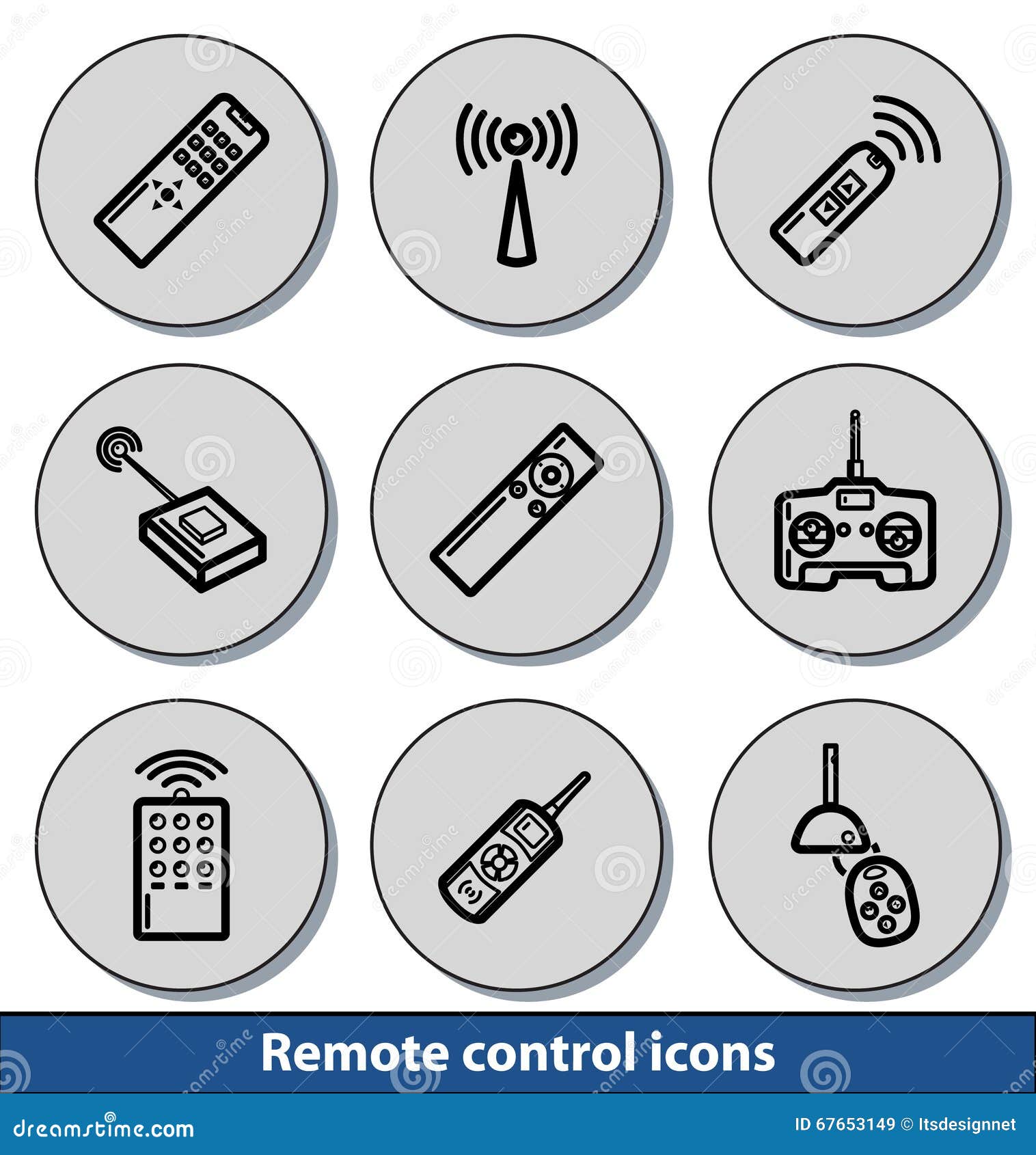 Light remote control icons stock vector. Illustration of channel - 67653149