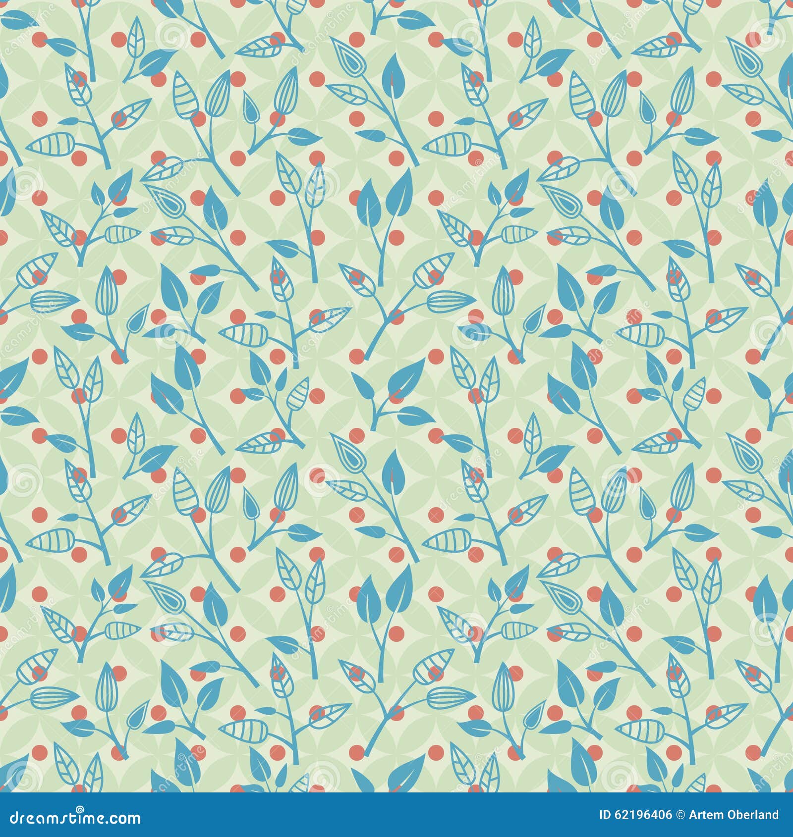 Light Retro Leaves on Branches Seamless Pattern Stock Vector ...
