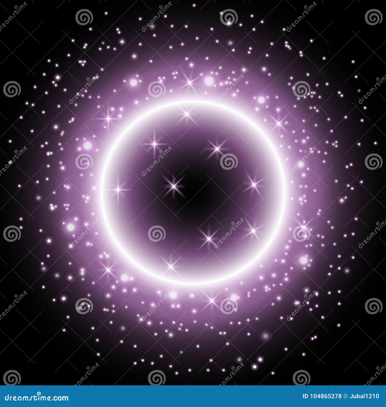 Light Ring with Stardust, Purple Color Stock Vector - Illustration of ...