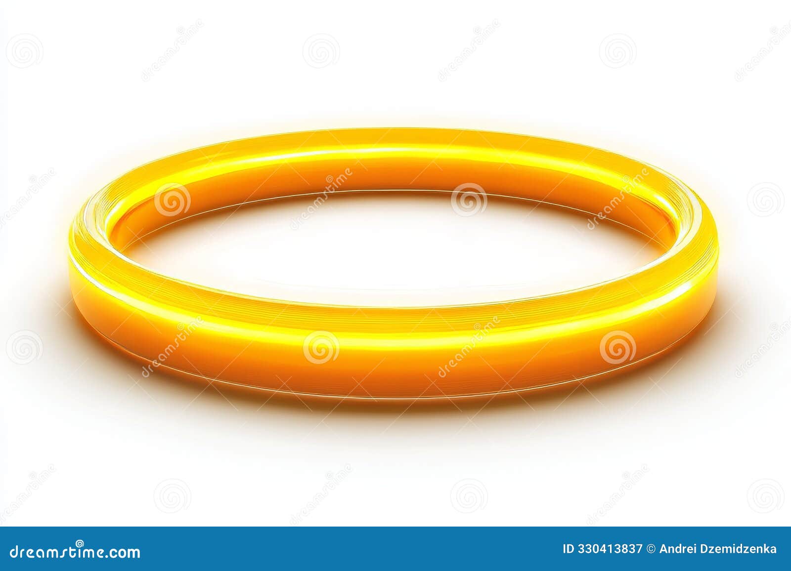 A Light Ring Sticker with a Yellow Effect on a Transparent Background ...