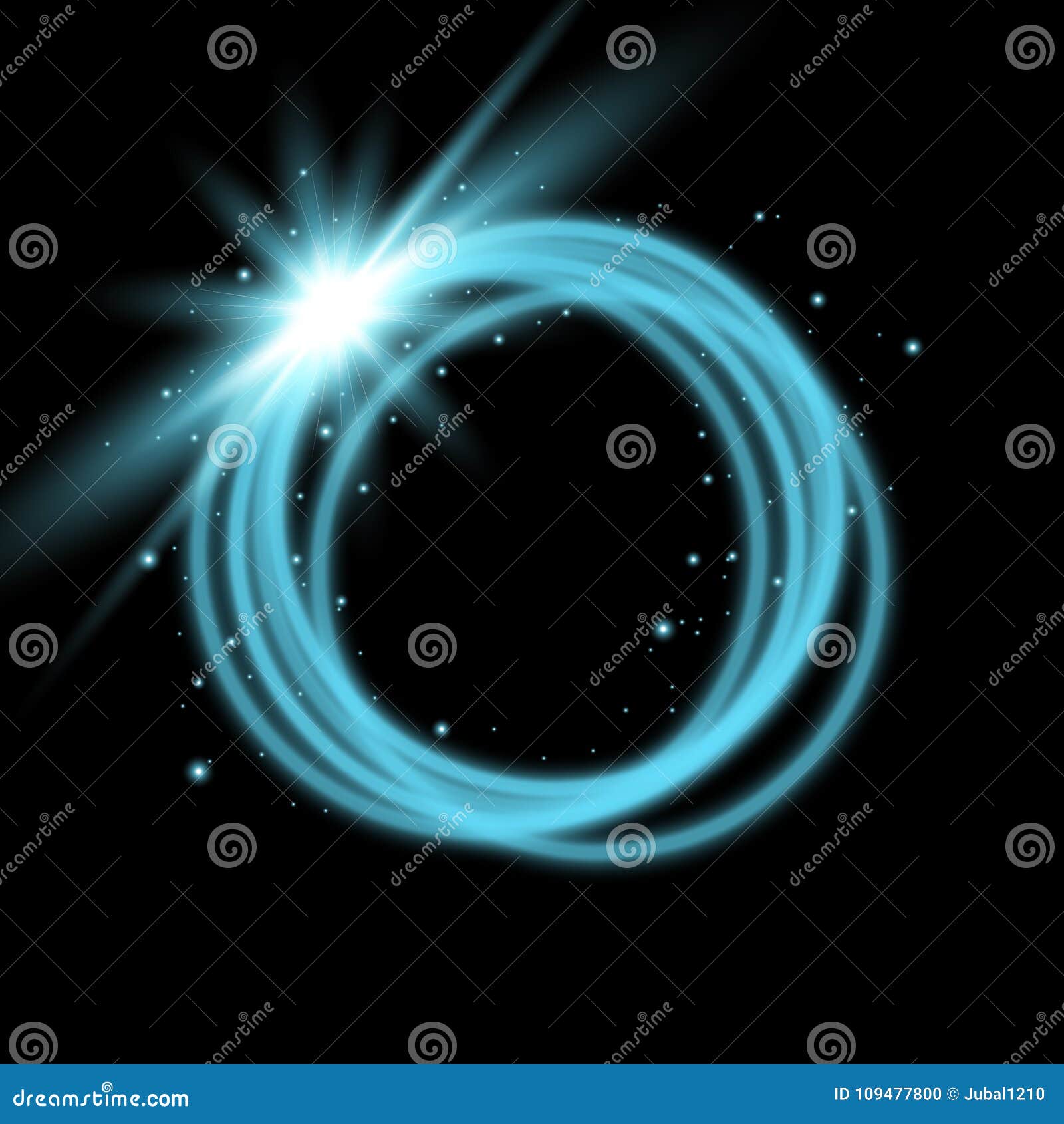 Light Ring with Tracing Effect Stock Vector - Illustration of bright ...