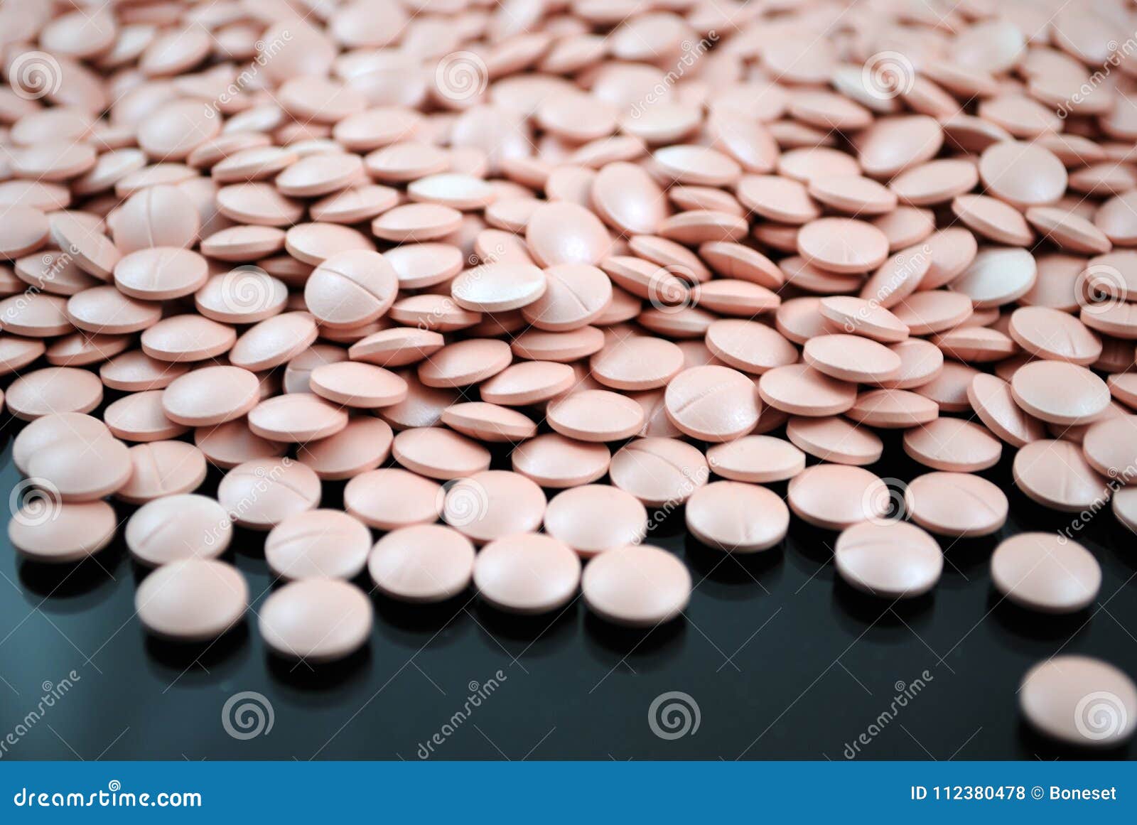 Rose round tablets stock photo. Image of medicine, closeup - 112380478