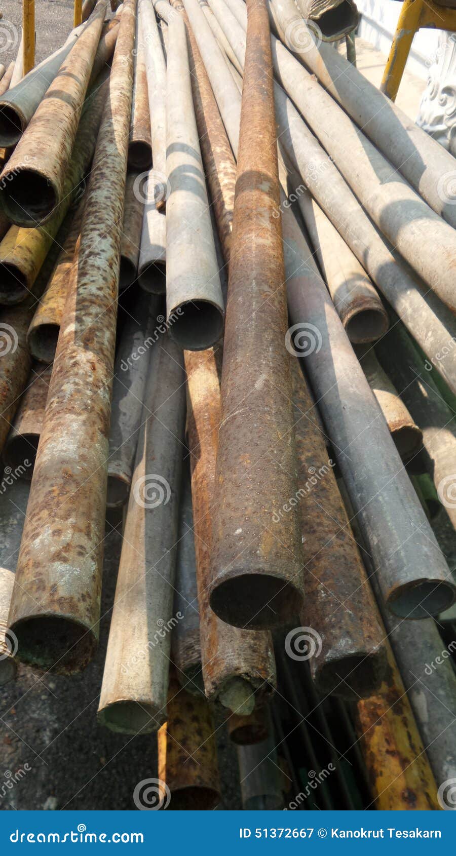 Light on the rusty pipe stock image. Image of pipe, pile - 51372667