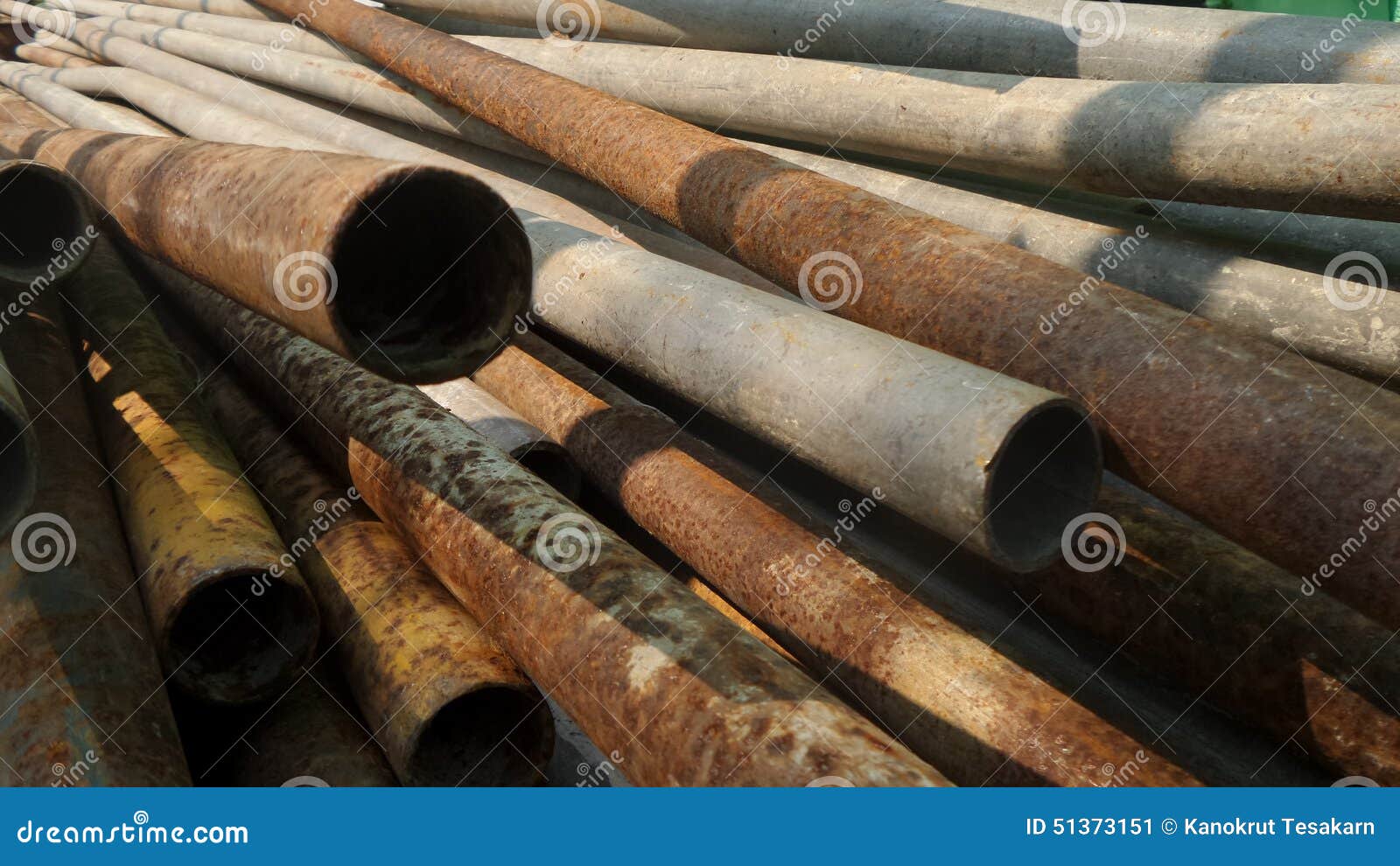 Light on the rusty pipe stock image. Image of metal, pile - 51373151