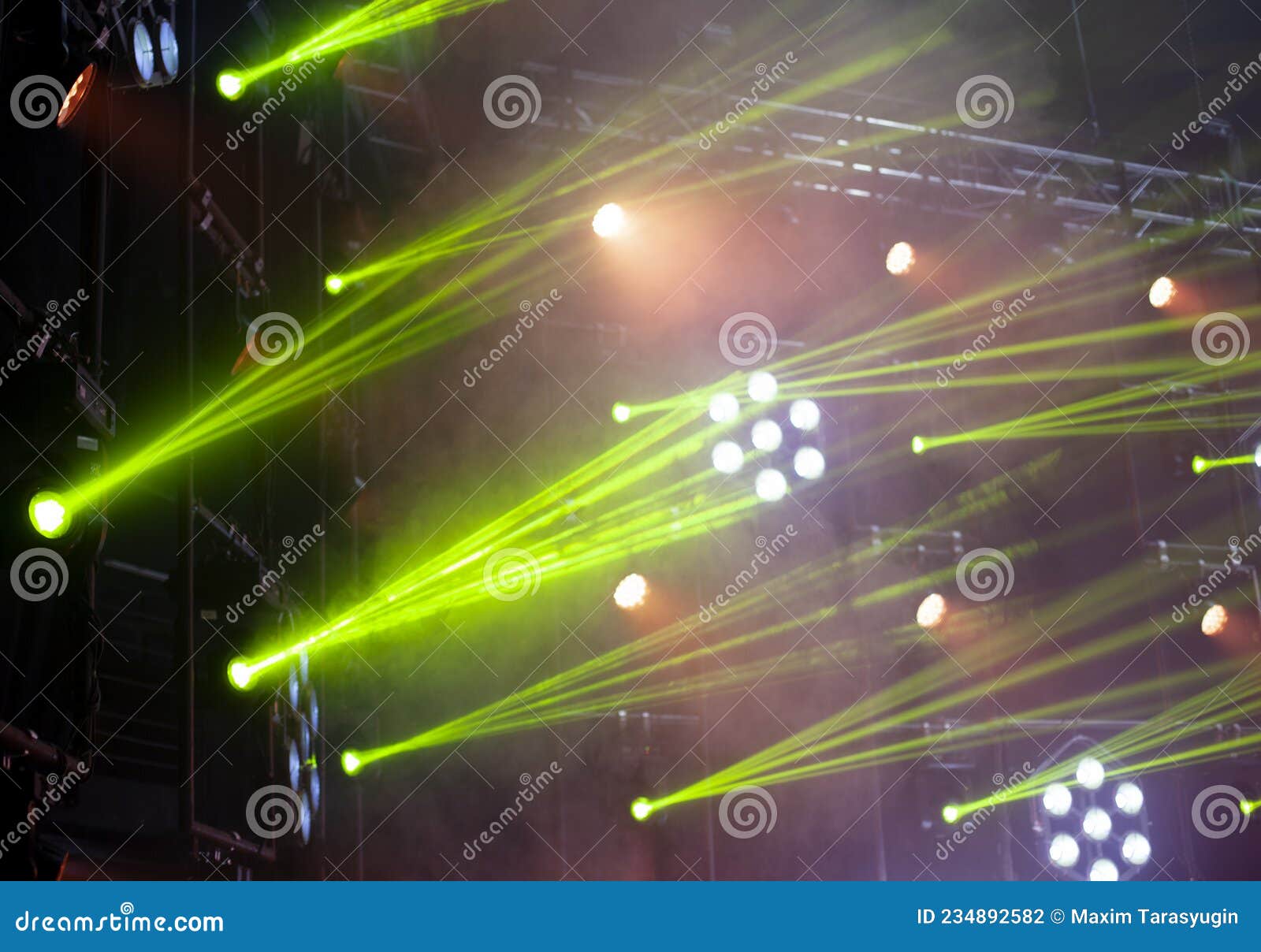 Light from the Scene during the Concert Stock Photo - Image of night ...