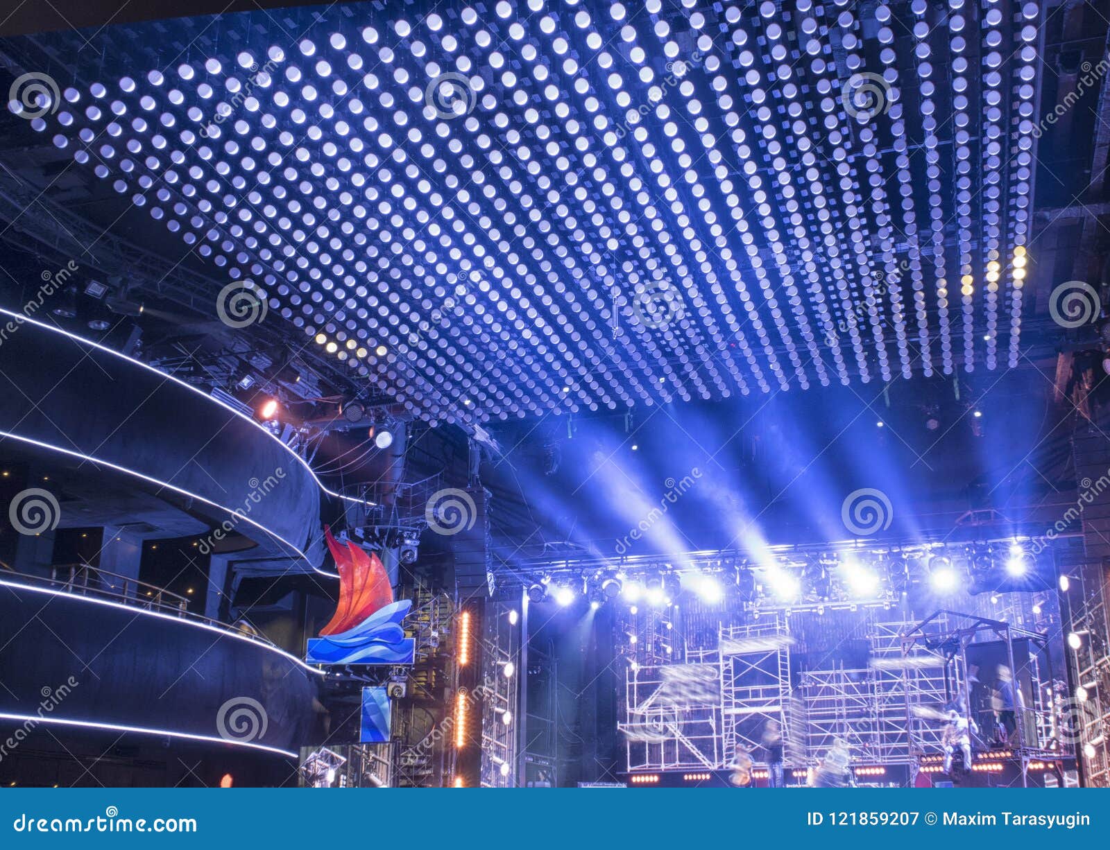 Light in the theater stock image. Image of inside, illumination - 121859207