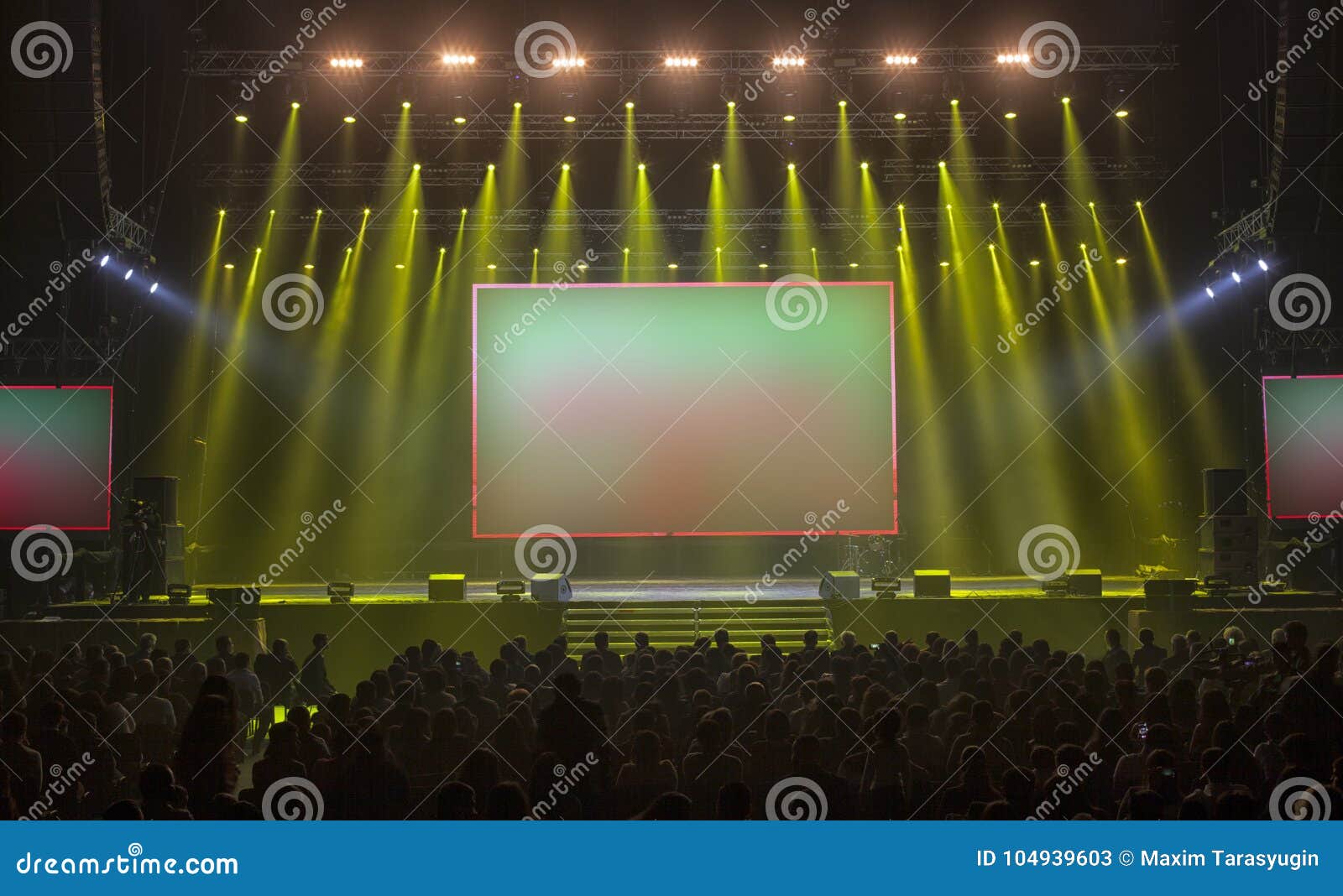 Light from the Scene during the Concert. Editorial Stock Photo - Image ...