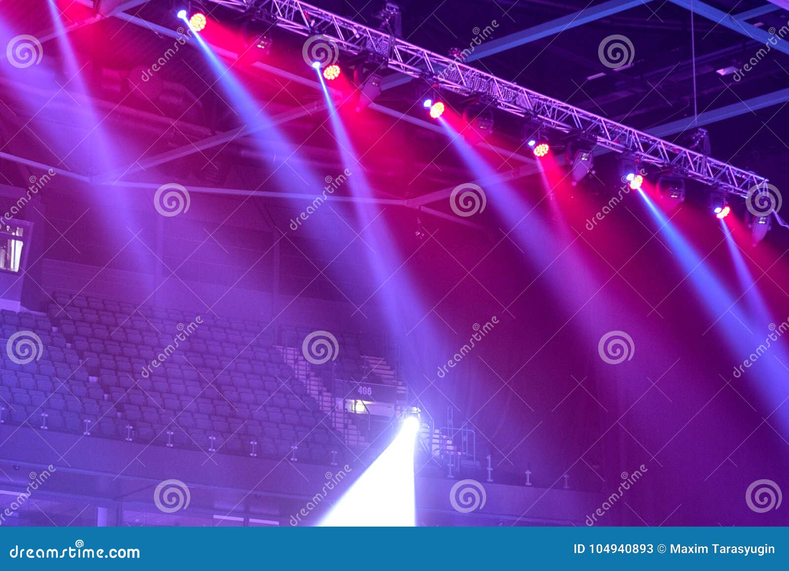 Light from the Scene during the Concert. Stock Image - Image of design ...