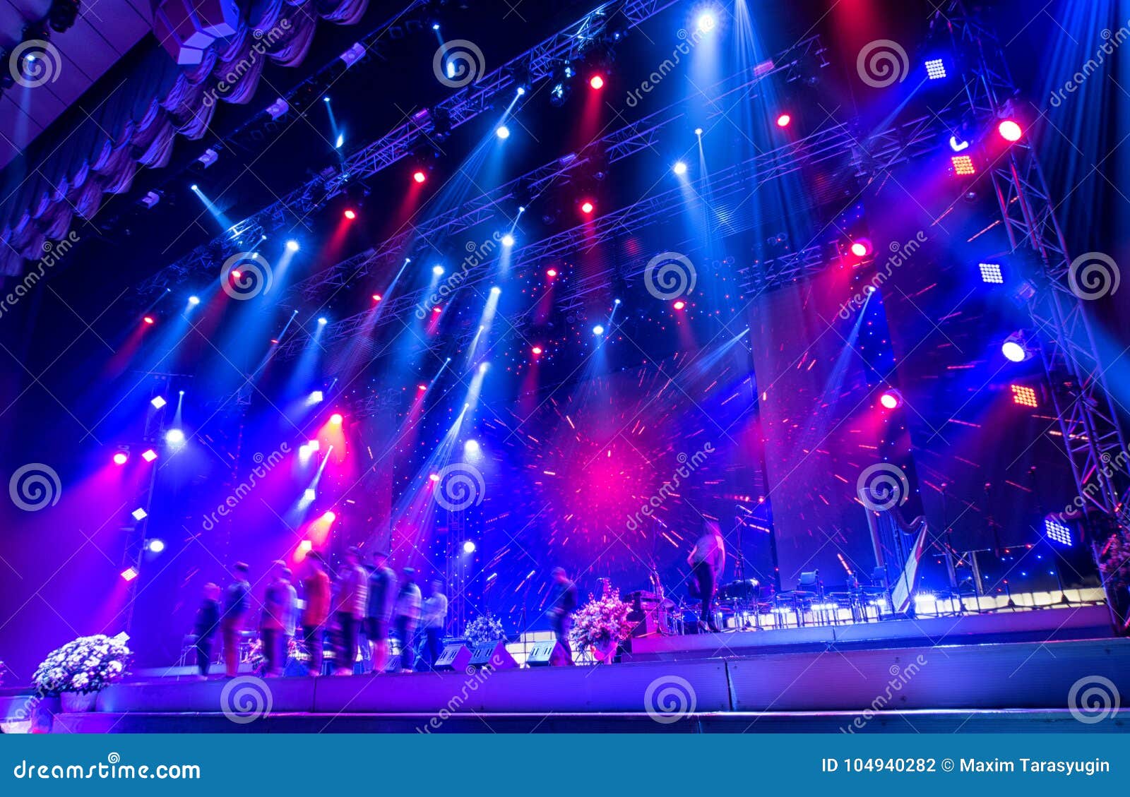 Light from the Scene during the Concert. Stock Photo - Image of ...