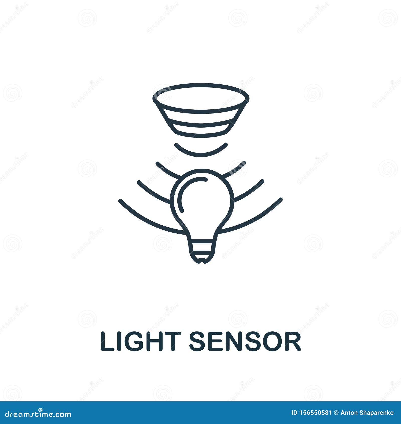 Light Sensor Outline Icon. Thin Line Style from Sensors Icons Collection. Pixel Perfect Simple ...