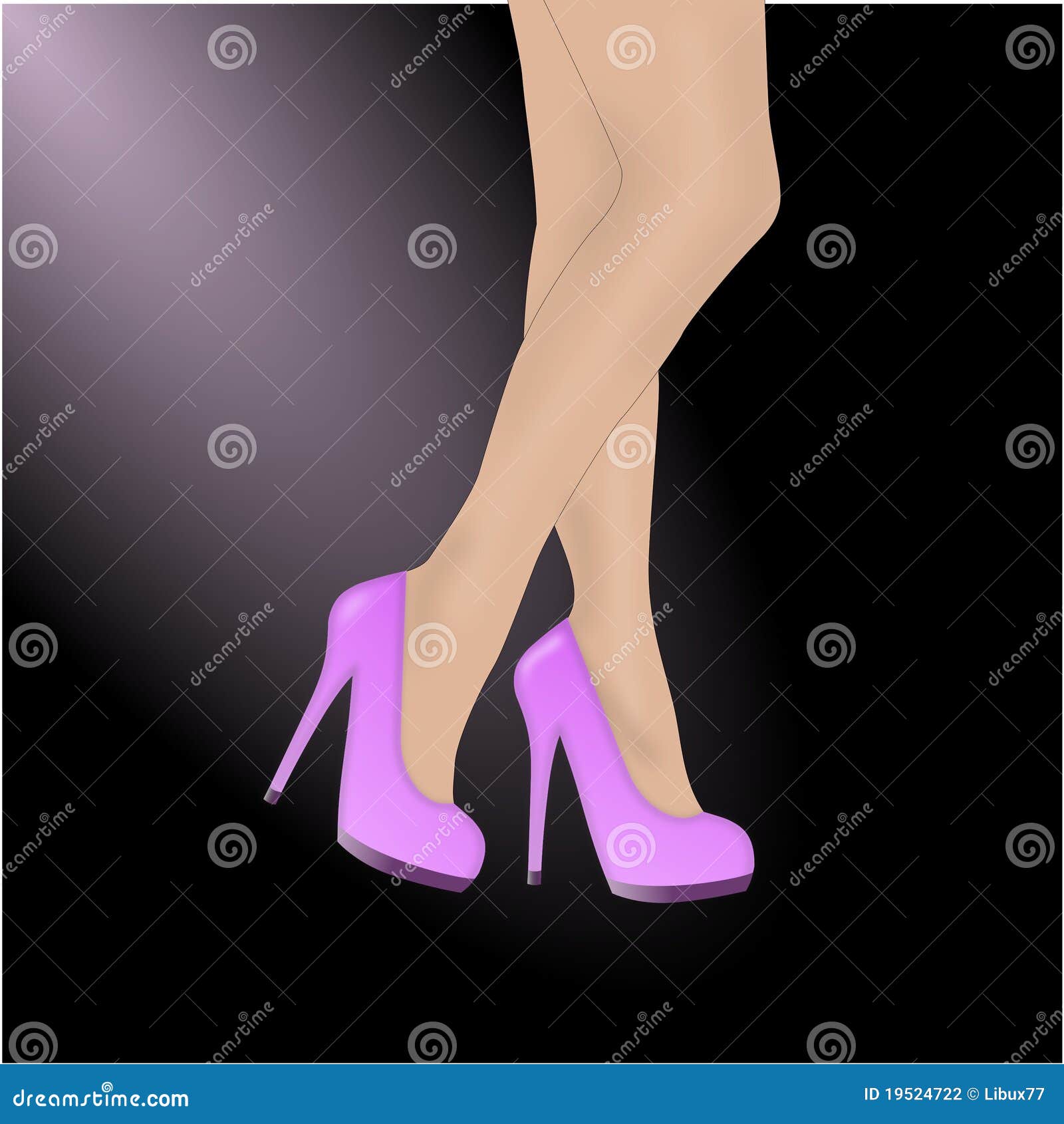 Light on Woman Legs stock vector. Illustration of woman - 19524722