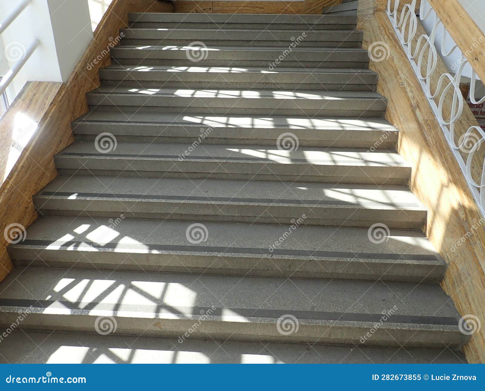 Light and Shade on an Interior Staircase Stock Image - Image of stair ...