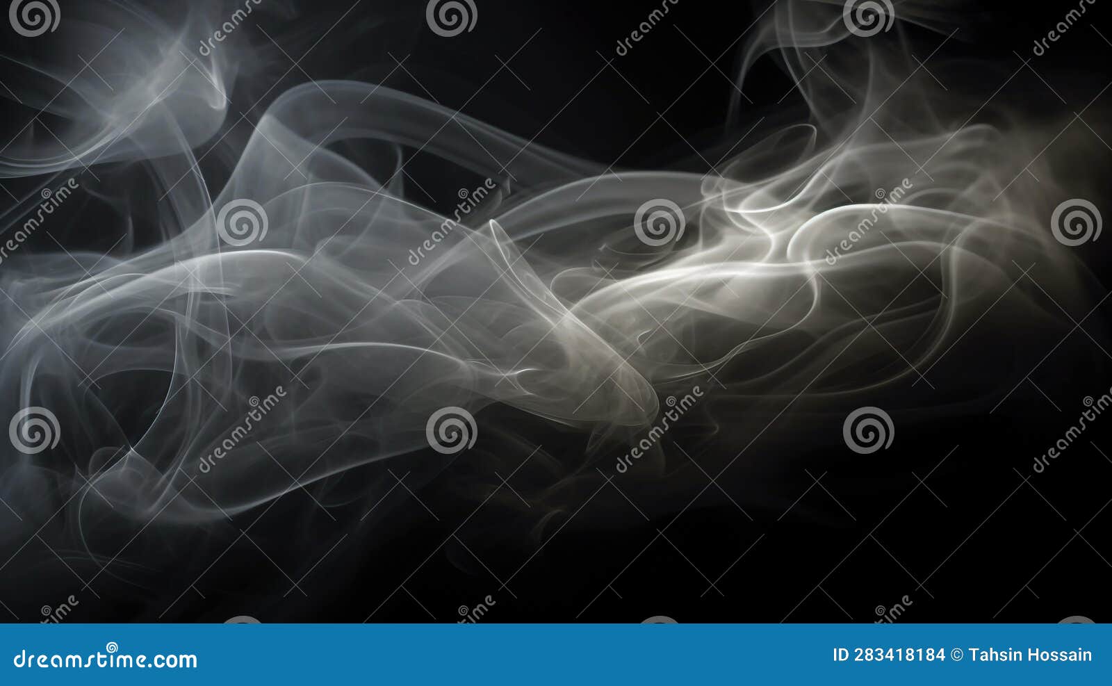 Light and Shadow As a Single Line of Gray Smoke Delicately Drift ...