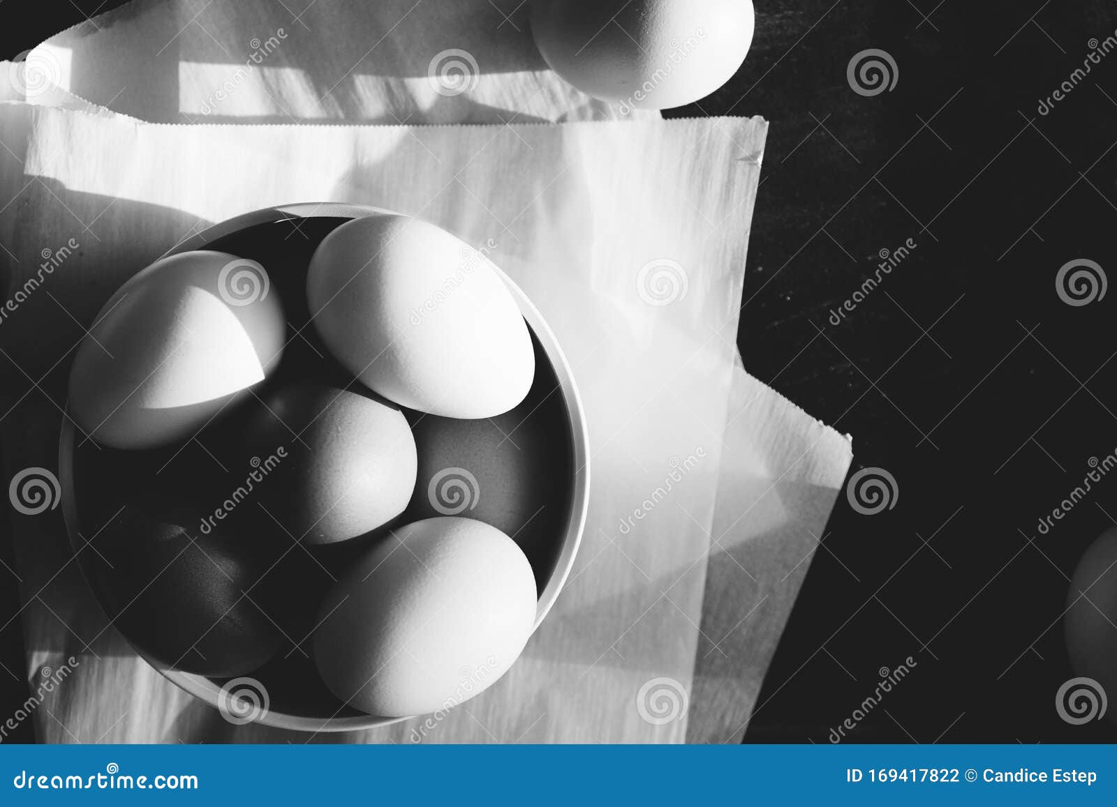 Light and Shadow on Bowl of Eggs Stock Photo - Image of cage, organic ...