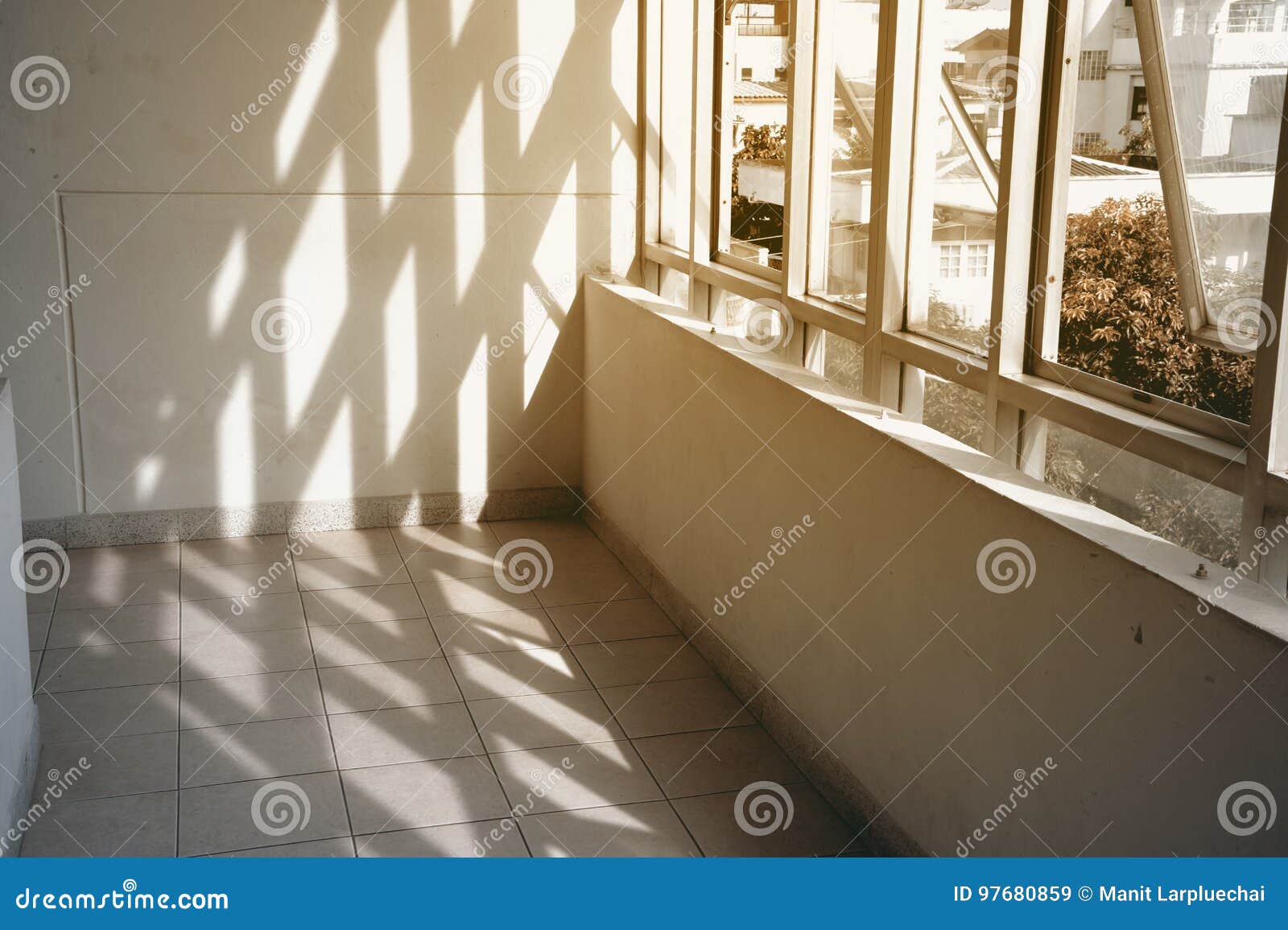 Light with Shadow on the Building Wall. Stock Image - Image of modern ...