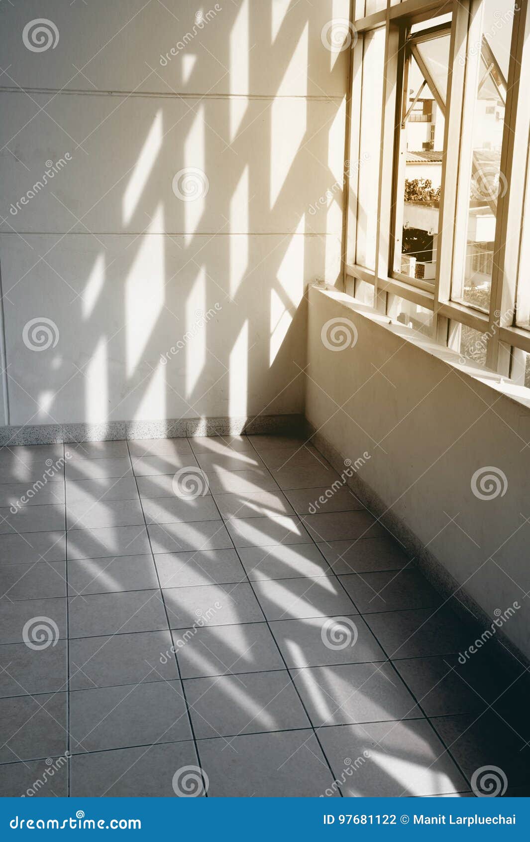 Light with Shadow on the Building Wall. Stock Photo - Image of building ...