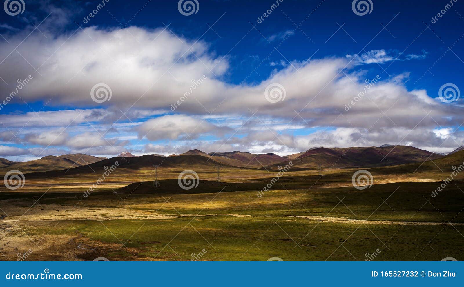 Beautiful Landscape Light and Shadow Under the Blue Sky Stock Photo ...