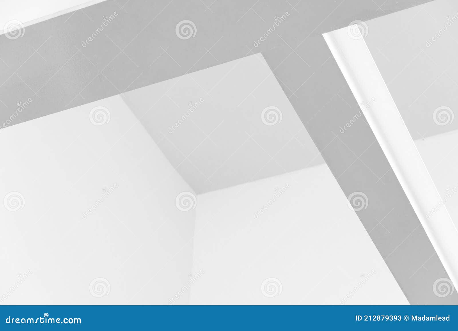 Light and Shadow Corner Detail White Minimalism Style of Home Interior ...