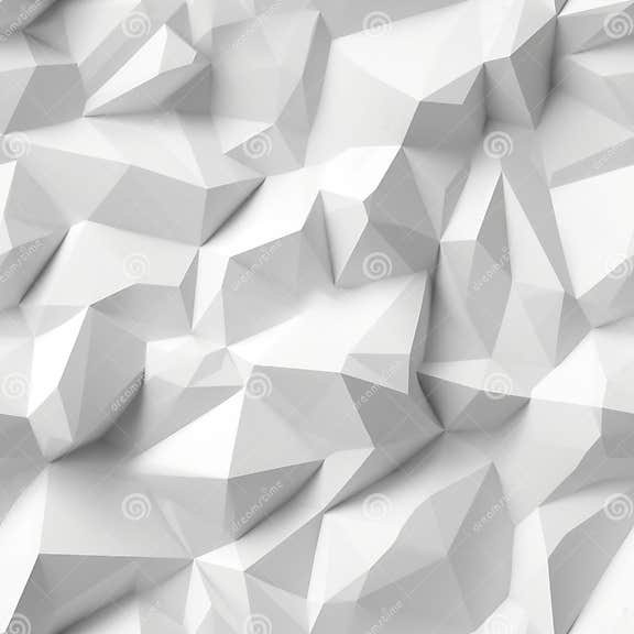 Light and Shadow Edges Asymmetrical Low Poly White Background Seamless ...
