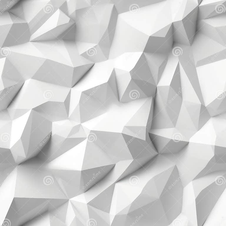 Light and Shadow Edges Asymmetrical Low Poly White Background Seamless ...