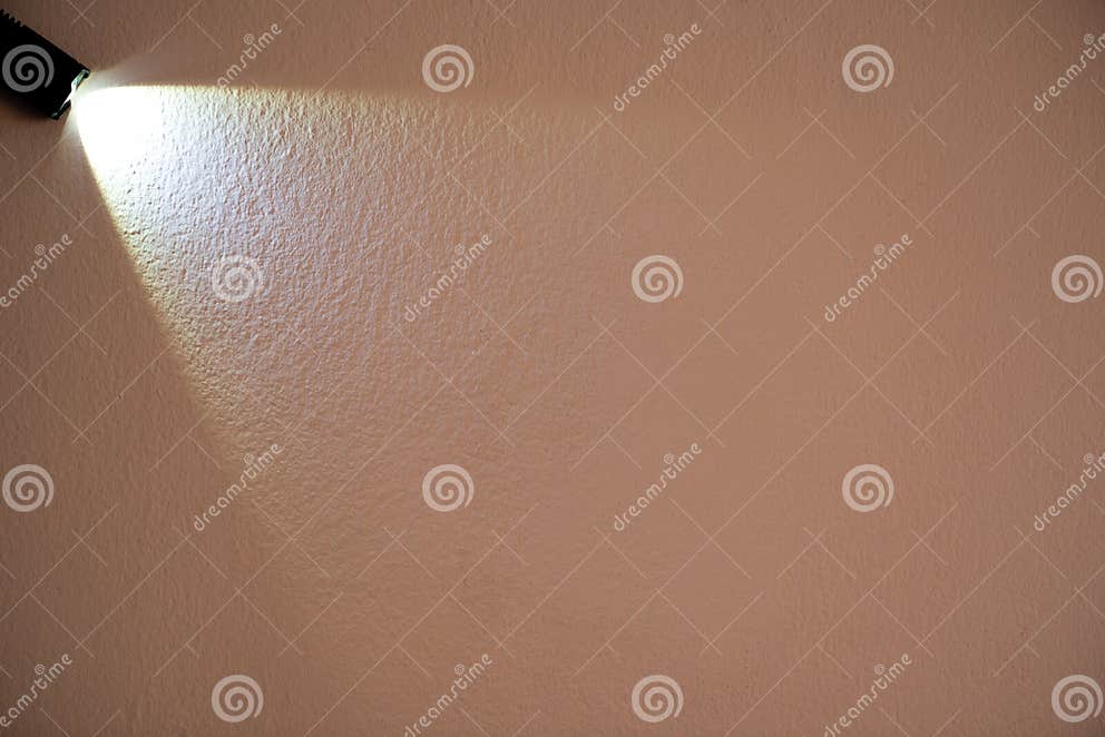 Light and Shadow of Flashlight on Wall Stock Photo - Image of ...