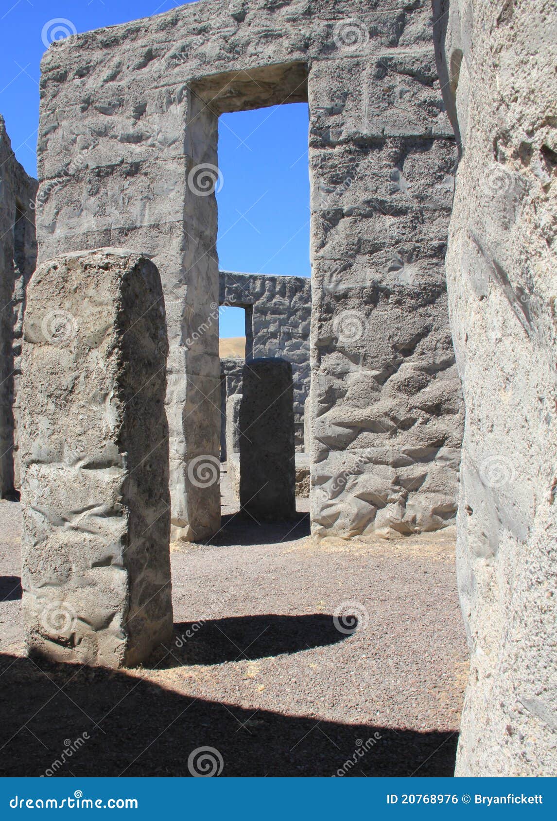 Light and Shadow Play Amid Concrete Monoliths Stock Photo - Image of ...