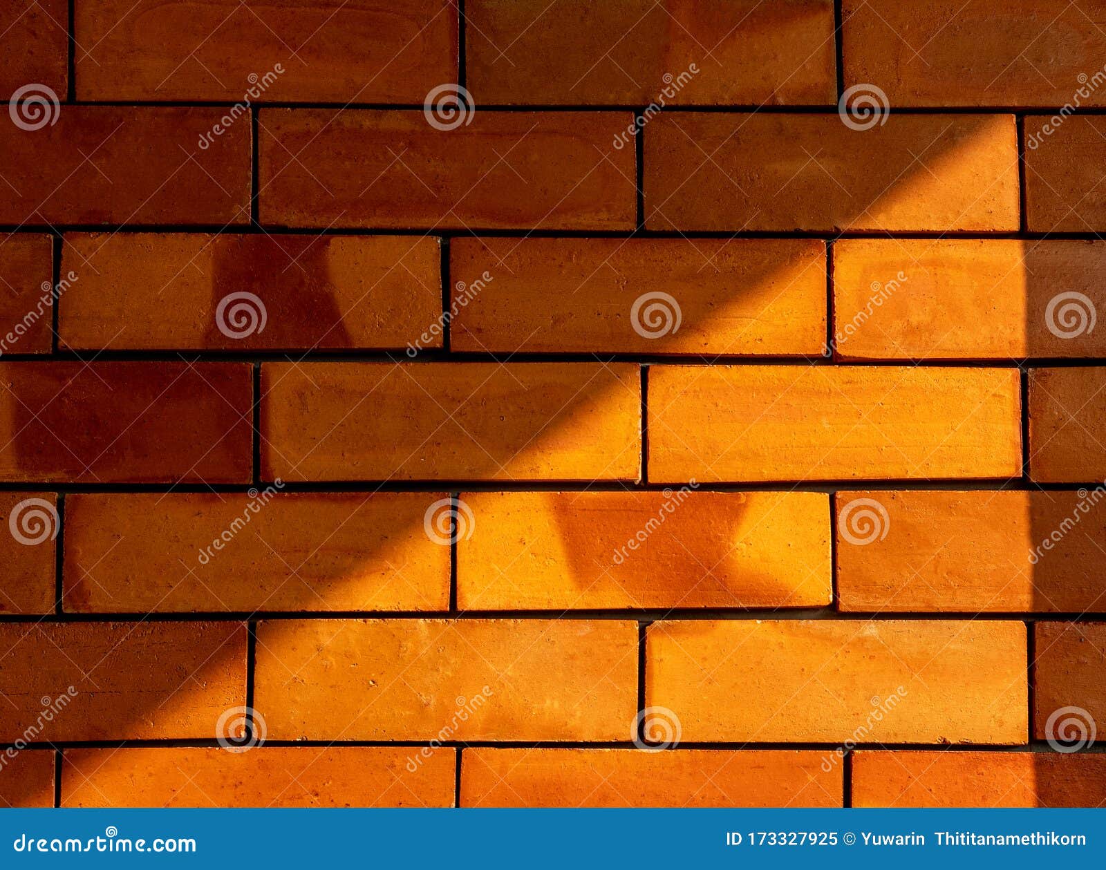 LiDetails of a Lght and Shadow on the Red Brick Wall Texture Background ...