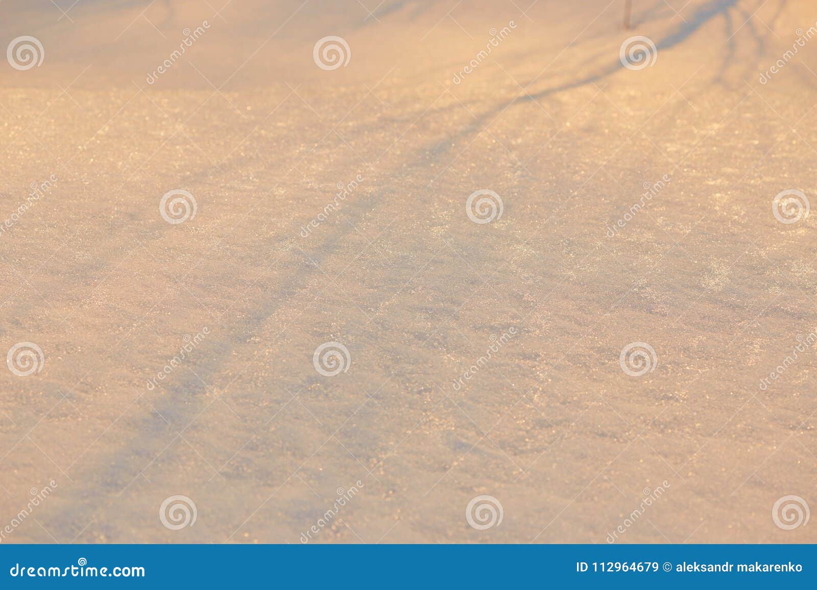 Light and Shadow on the Snow in the Golden Hour. Background. Stock ...