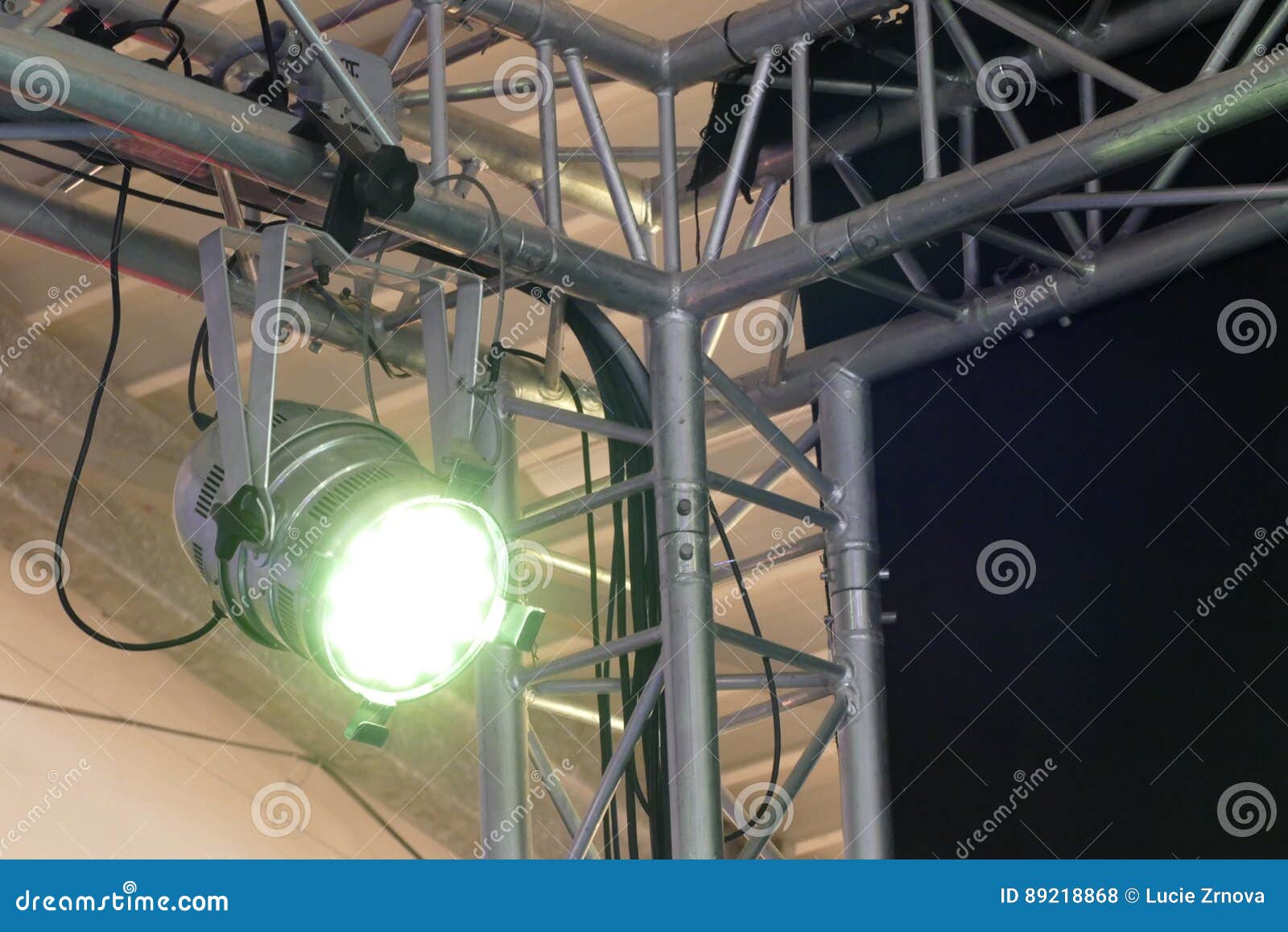 Light and a Shadow of Stage Reflector Stock Photo - Image of beam ...