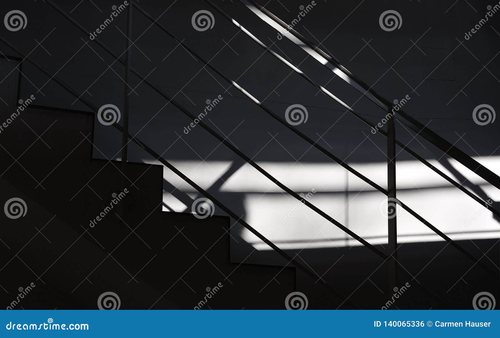 Light and Shadow in a Staircase Stock Photo - Image of background ...