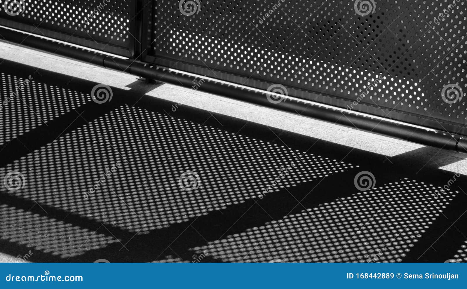 Light and Shadow of Wire Mesh on Pavement. Stock Image - Image of plate ...