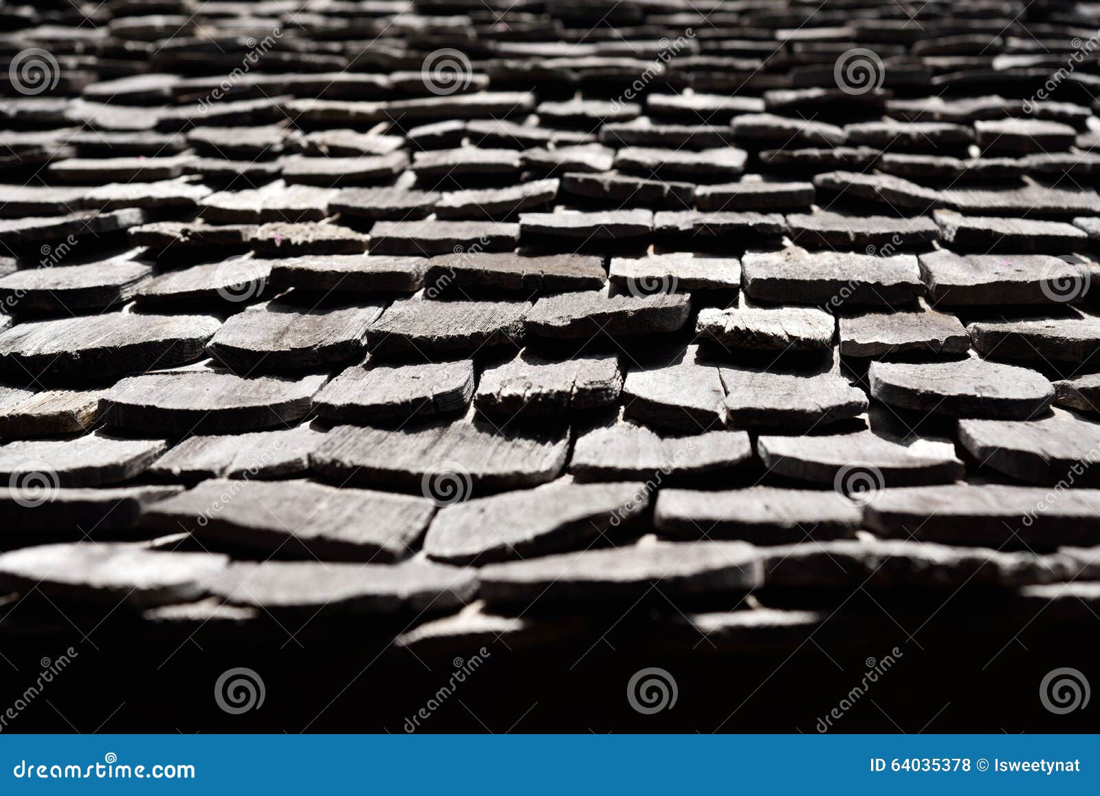 Light and Shadow on Wood Roof Shingles Stock Photo - Image of building ...