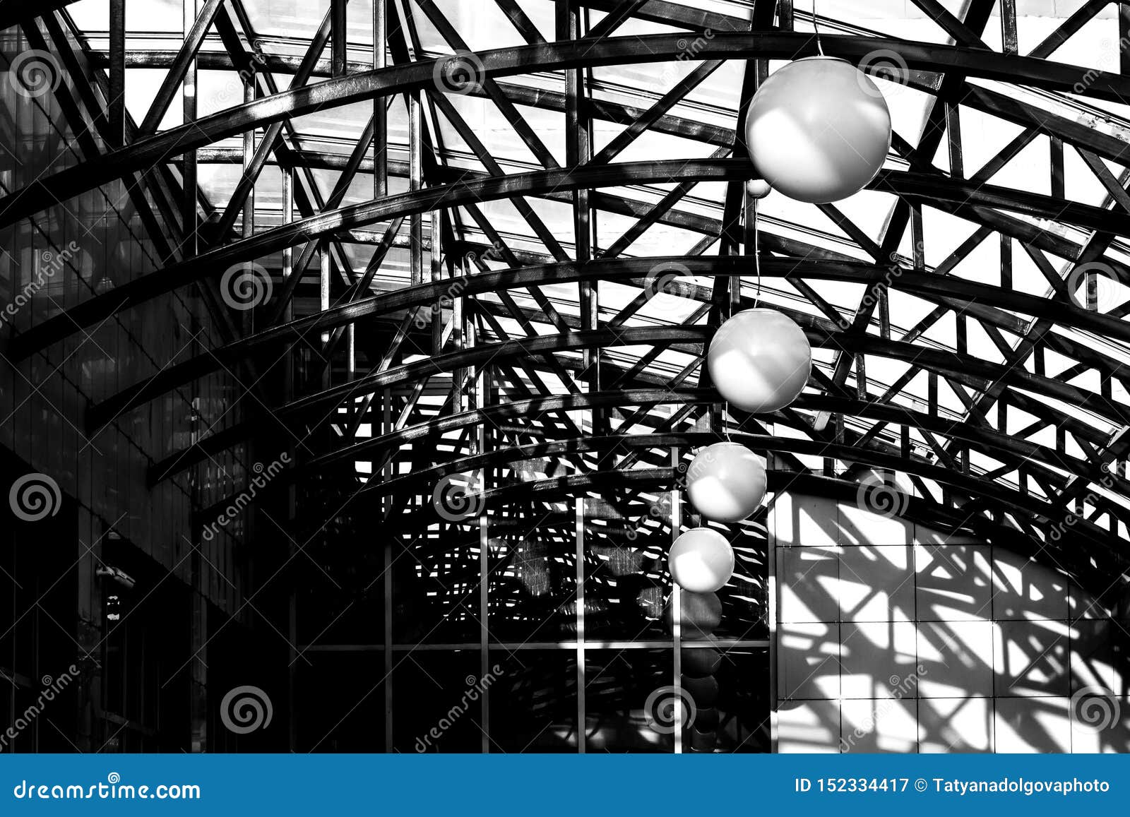 Light and Shadow Under the Roof Dome Stock Image - Image of daylight ...