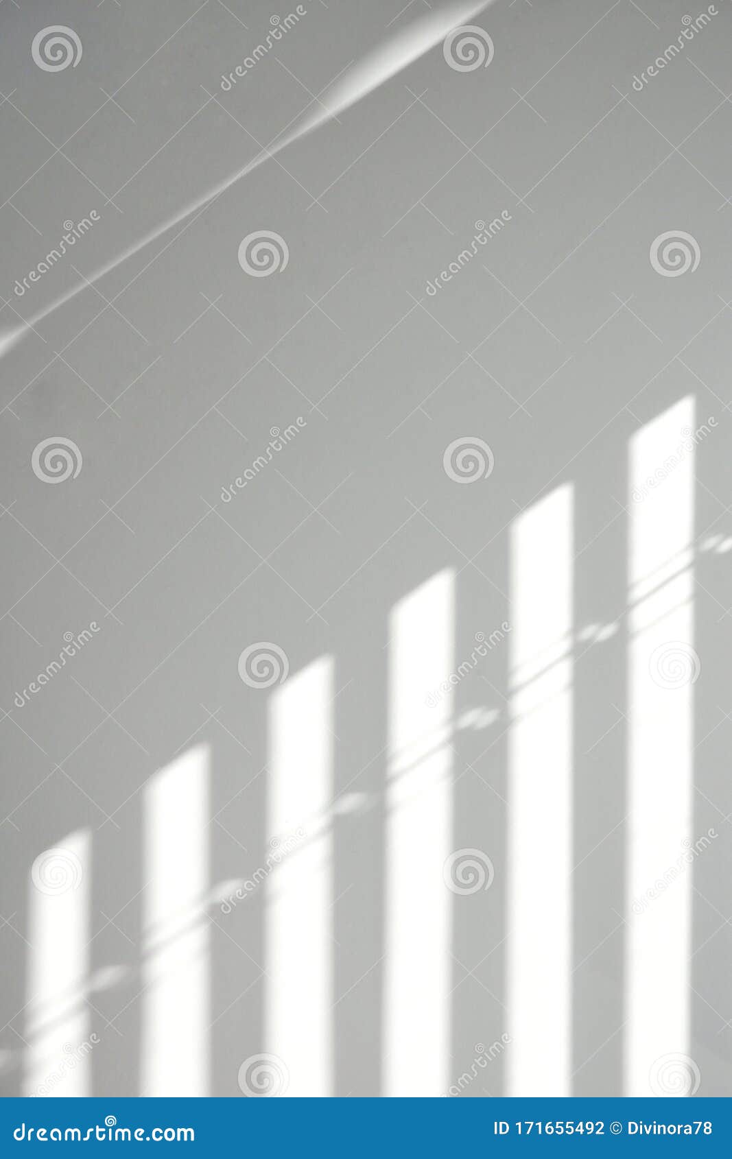 Light and Shadows on a Light Wall through the Window Blinds. Stock ...