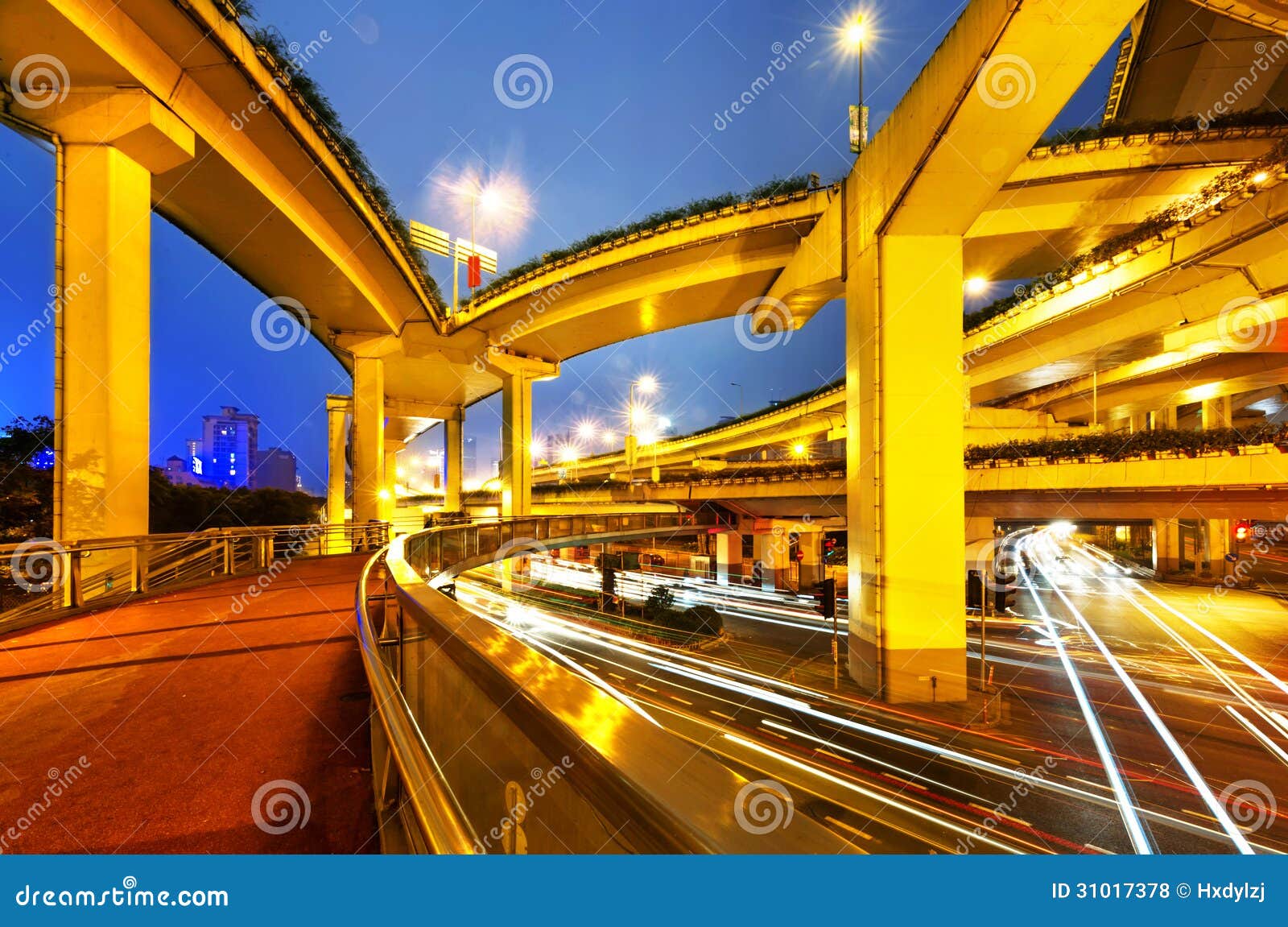 Light in shanghai stock photo. Image of auto, drive, cityscape - 31017378
