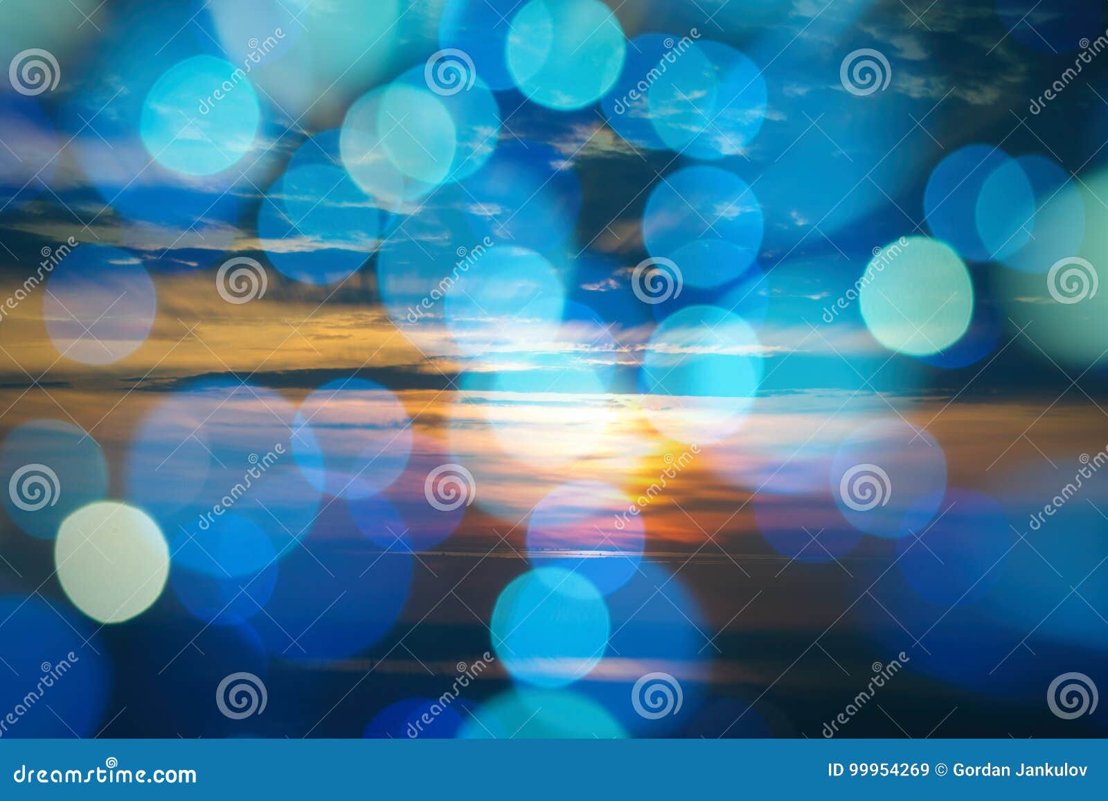 Light Shapes Effect on Sunset Sky - Beautiful Sky Stock Image - Image ...