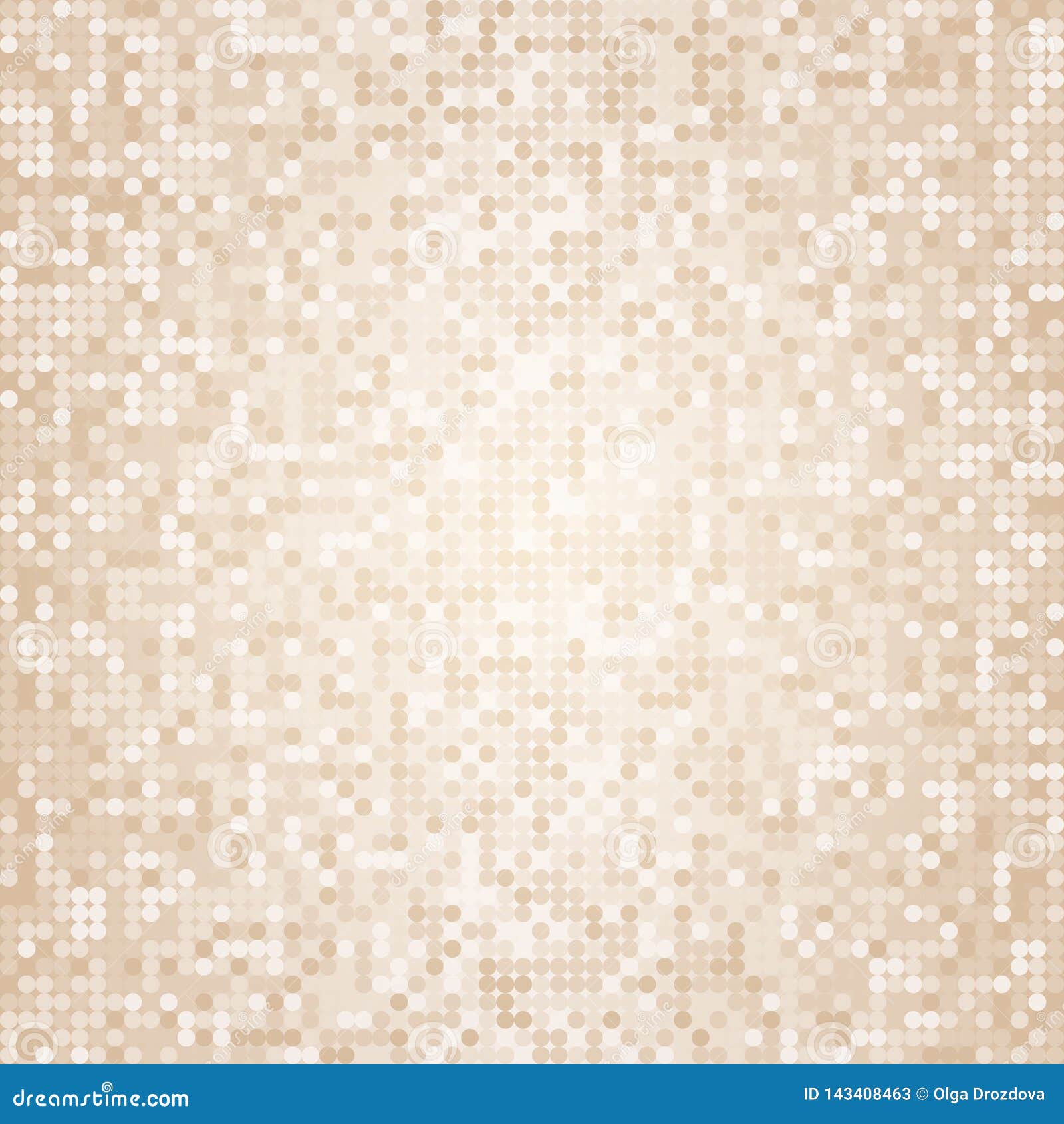 Light Shimmering Beige Seamless Pattern of Circles Stock Illustration ...