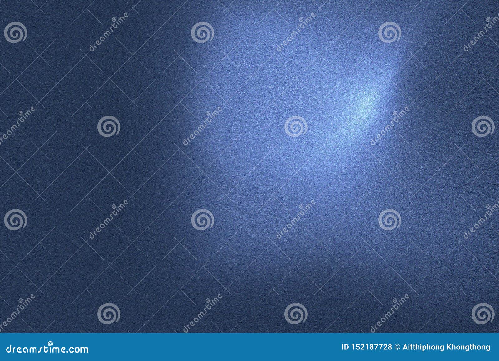 Light Shining on Blue Wave Metallic Wall in Dark Room, Abstract Texture ...