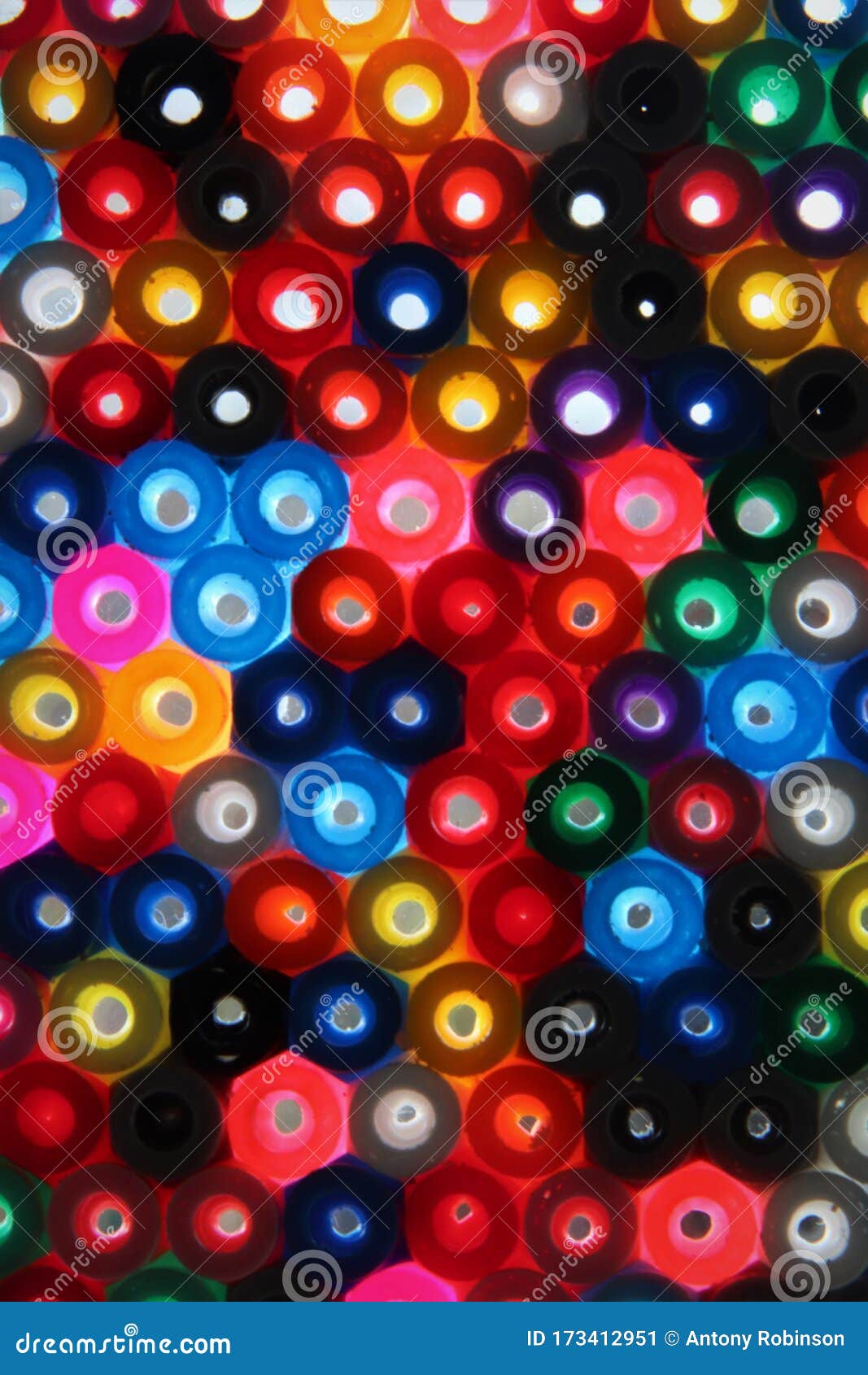 Light Shining through Brightly Coloured Plastic Circles Stock Image ...