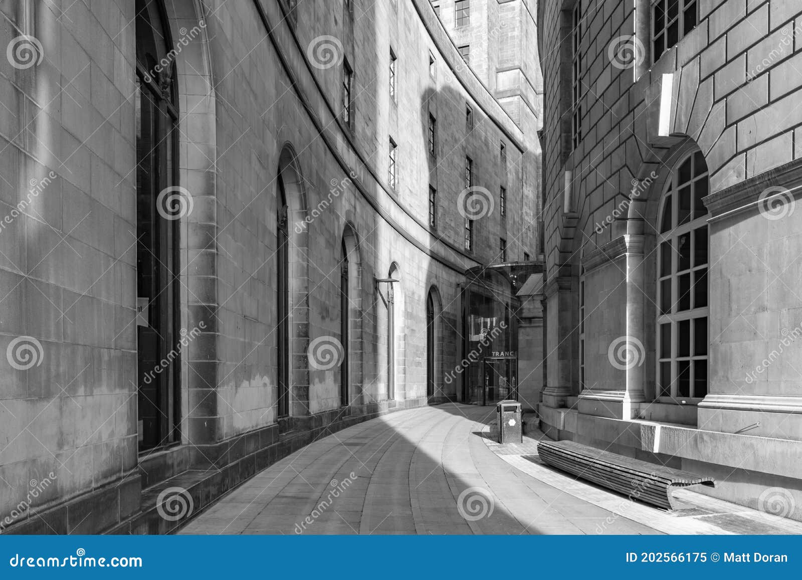 Light Shining into the Curve of Library Walk, Manchester Editorial ...