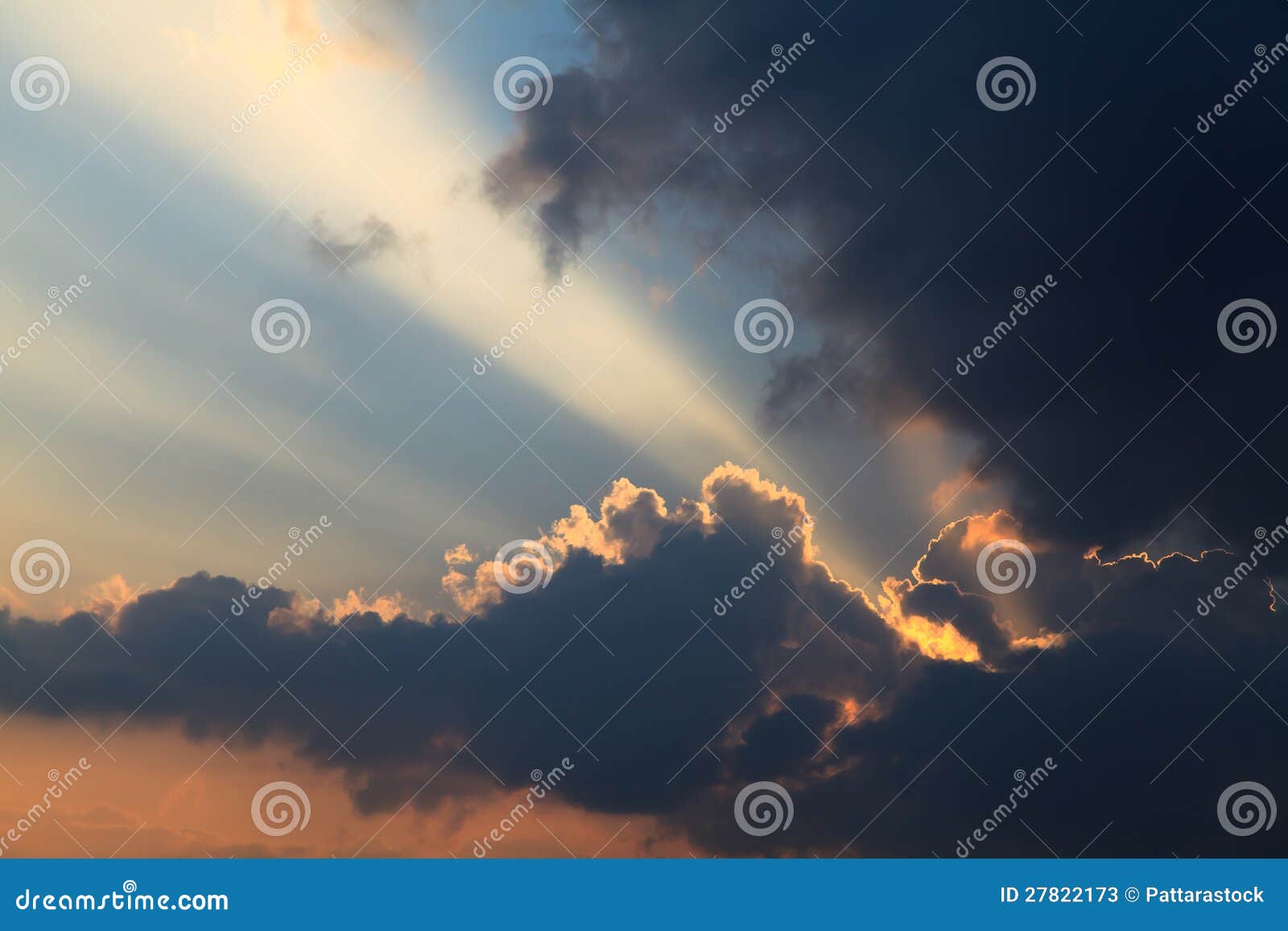 Light Shining through the Dark Cloud Stock Image - Image of skies ...