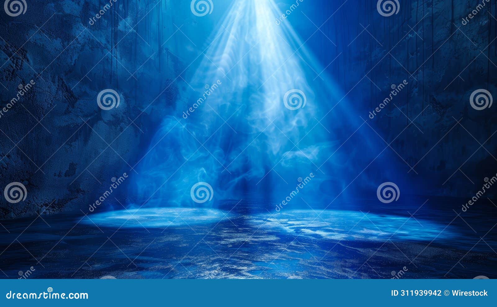 Light Shining through the Darkness Inside an Underground Cave with a ...