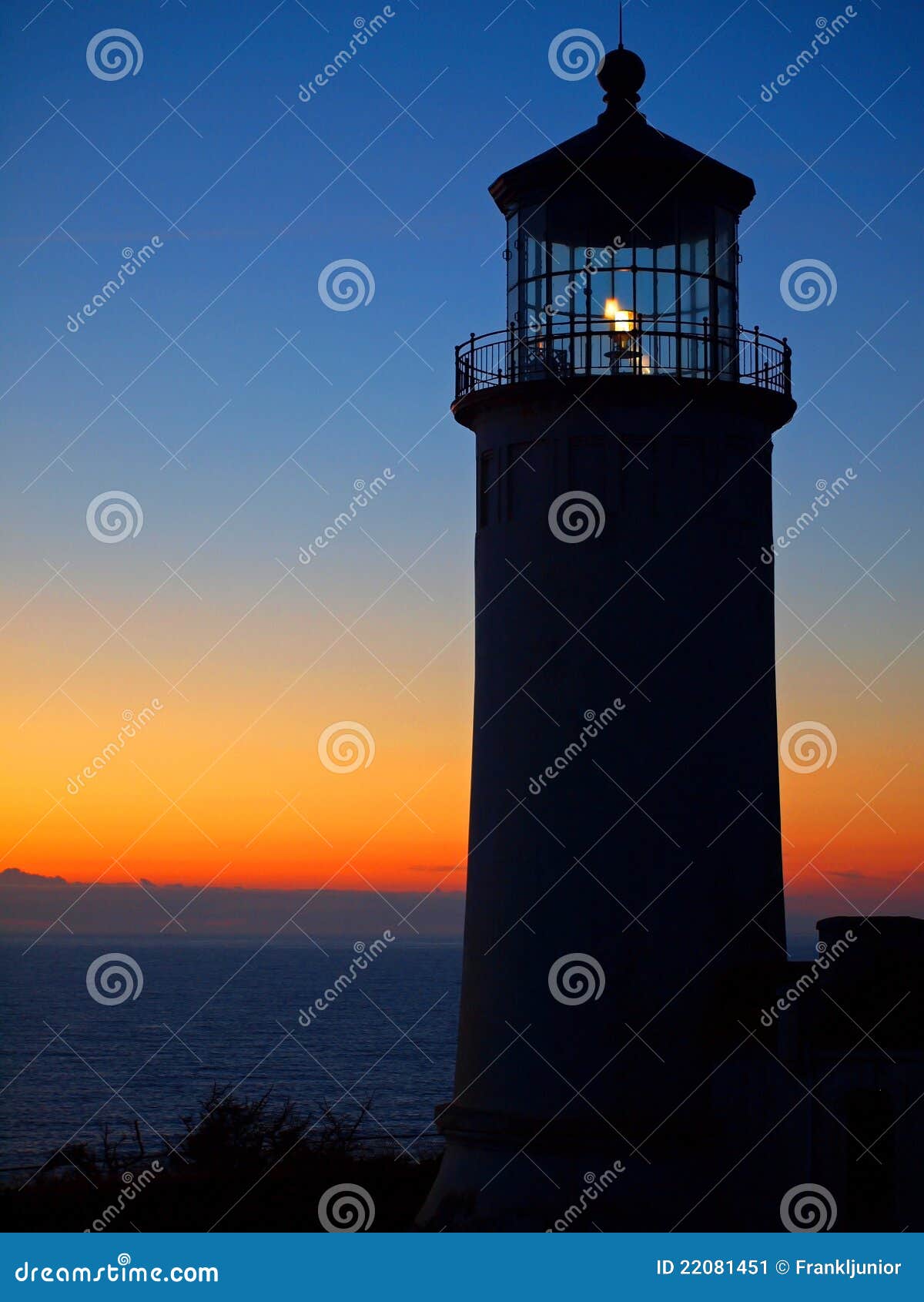 Light Shining in the North Head Lighthouse Stock Image - Image of ...