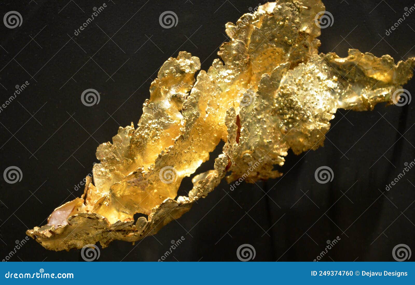 Light Shining Off a Large Gold Flake Stock Photo - Image of flakes ...