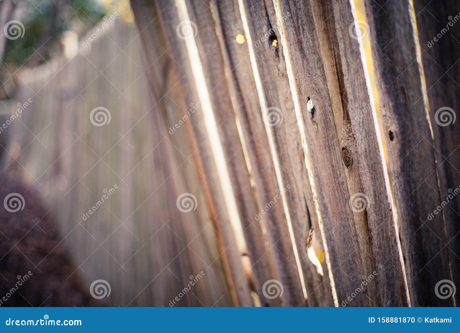 Light Shining through Old Crooked Fence Stock Photo - Image of privacy ...