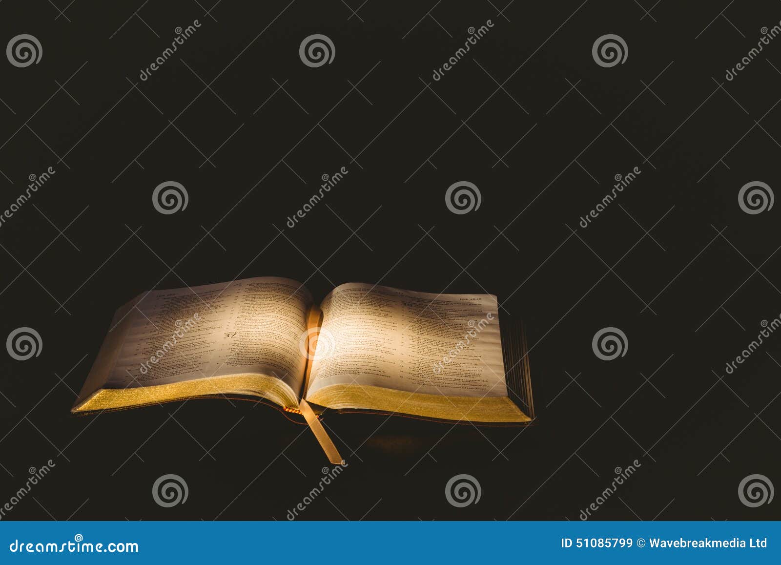 A Shining Bible, A Bright Beam Of Light And A White Dove Of The Holy ...