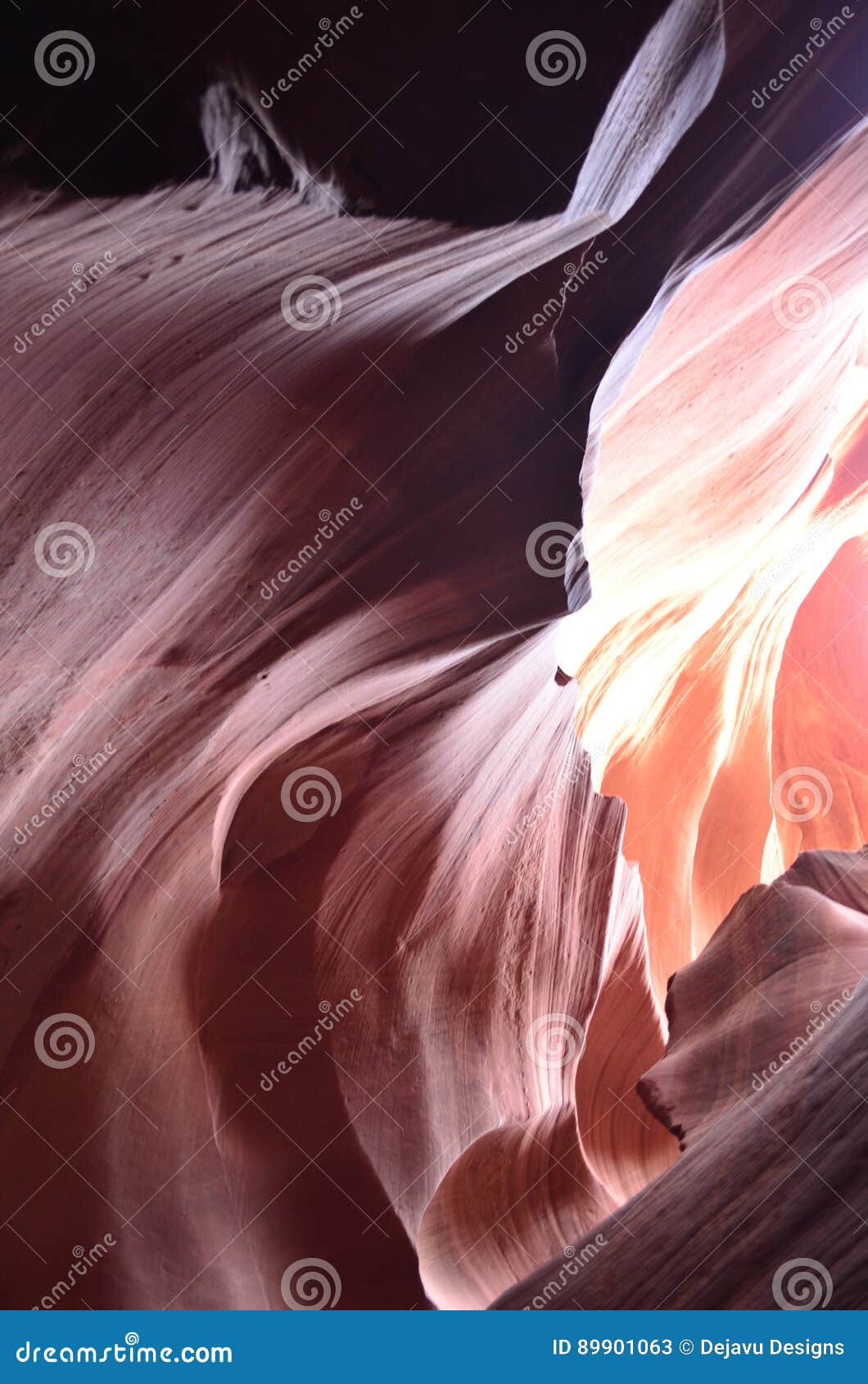 Light Shining through the Red Rock Canyon Walls Stock Image - Image of ...