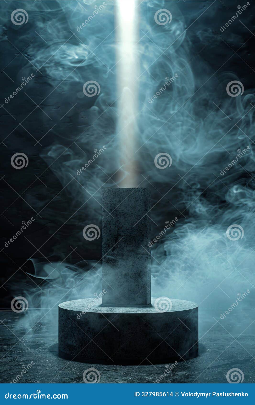 A Light Shining through Smoke Stock Photo - Image of light, pillar ...